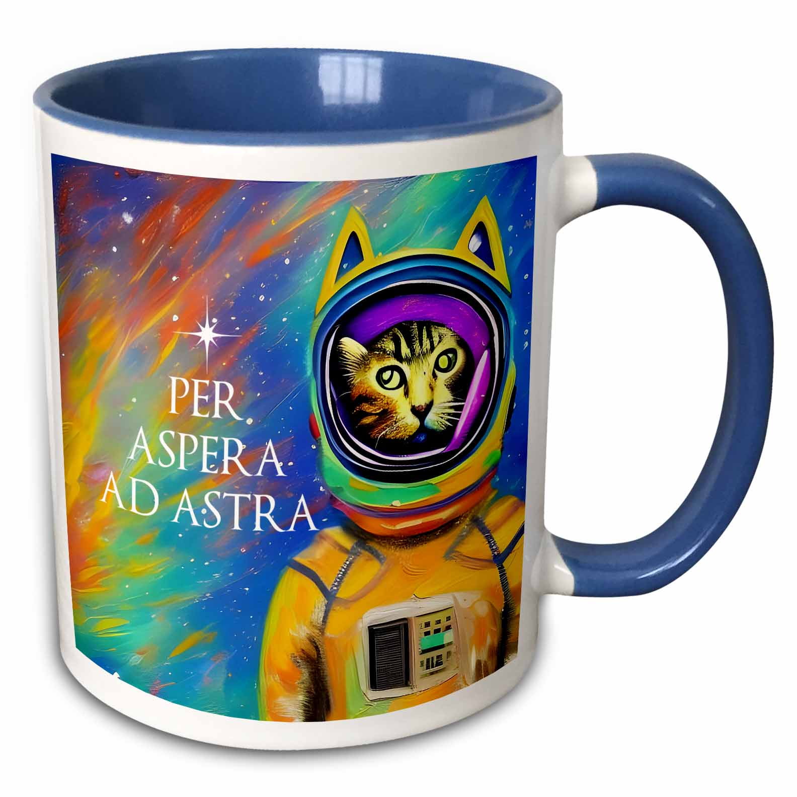 3drose, Per Aspera Ad Astra. Funny Cat in Space Suit. Family Friendly ...