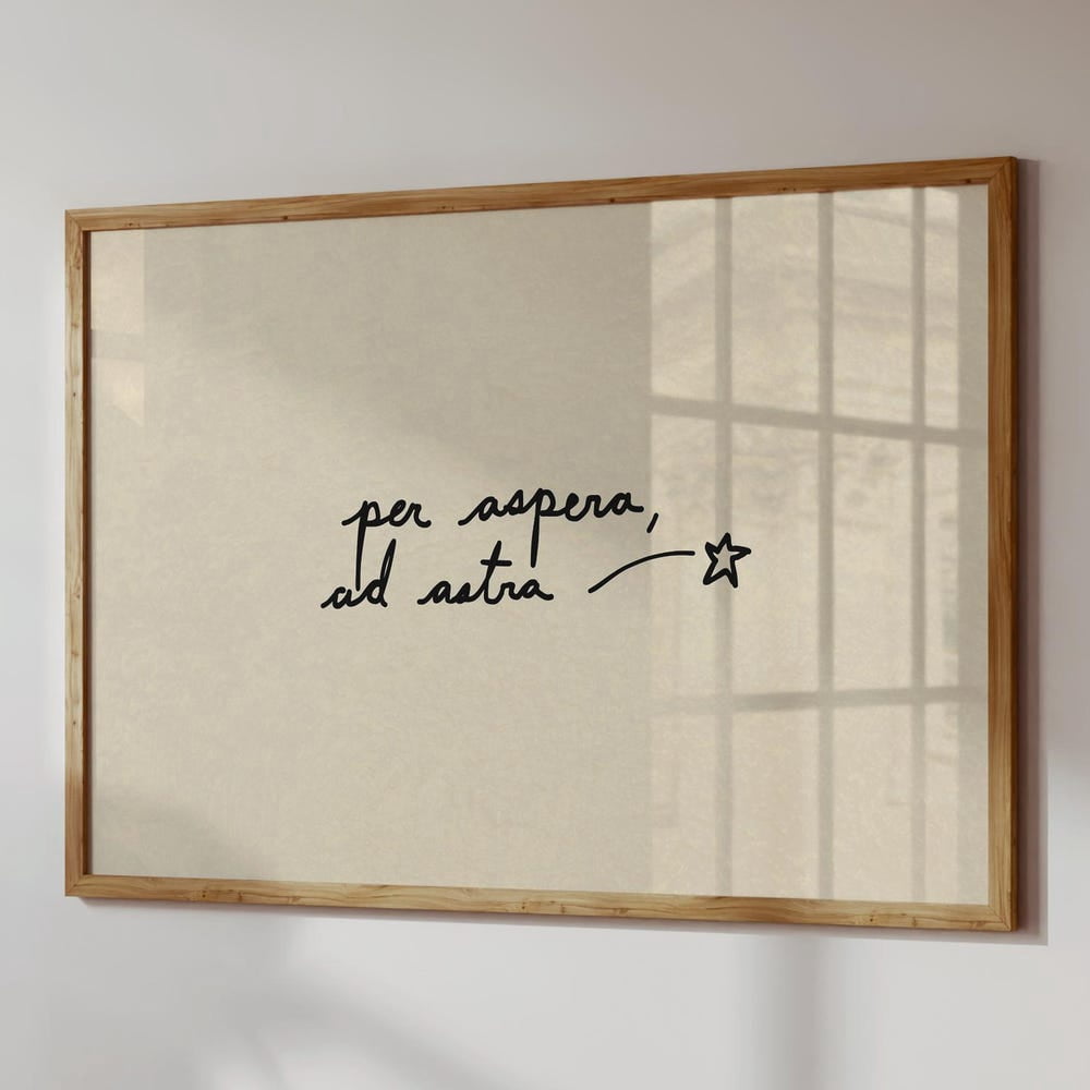 Per Aspera Ad Astra Latin Quote Poster UNFRAMED PAPER POSTER, Home ...
