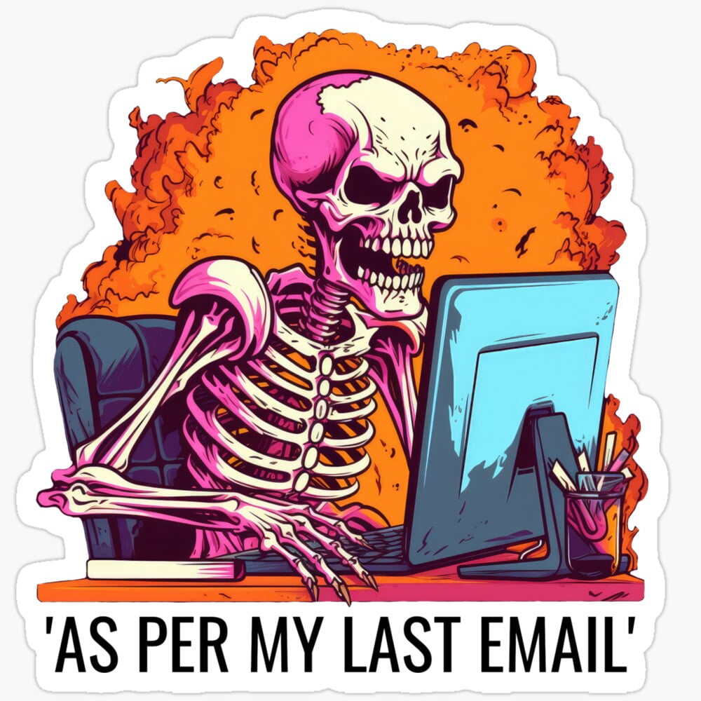 As Per My Last Email Passive Aggressive Stickerphone Decal Water Bottle ...