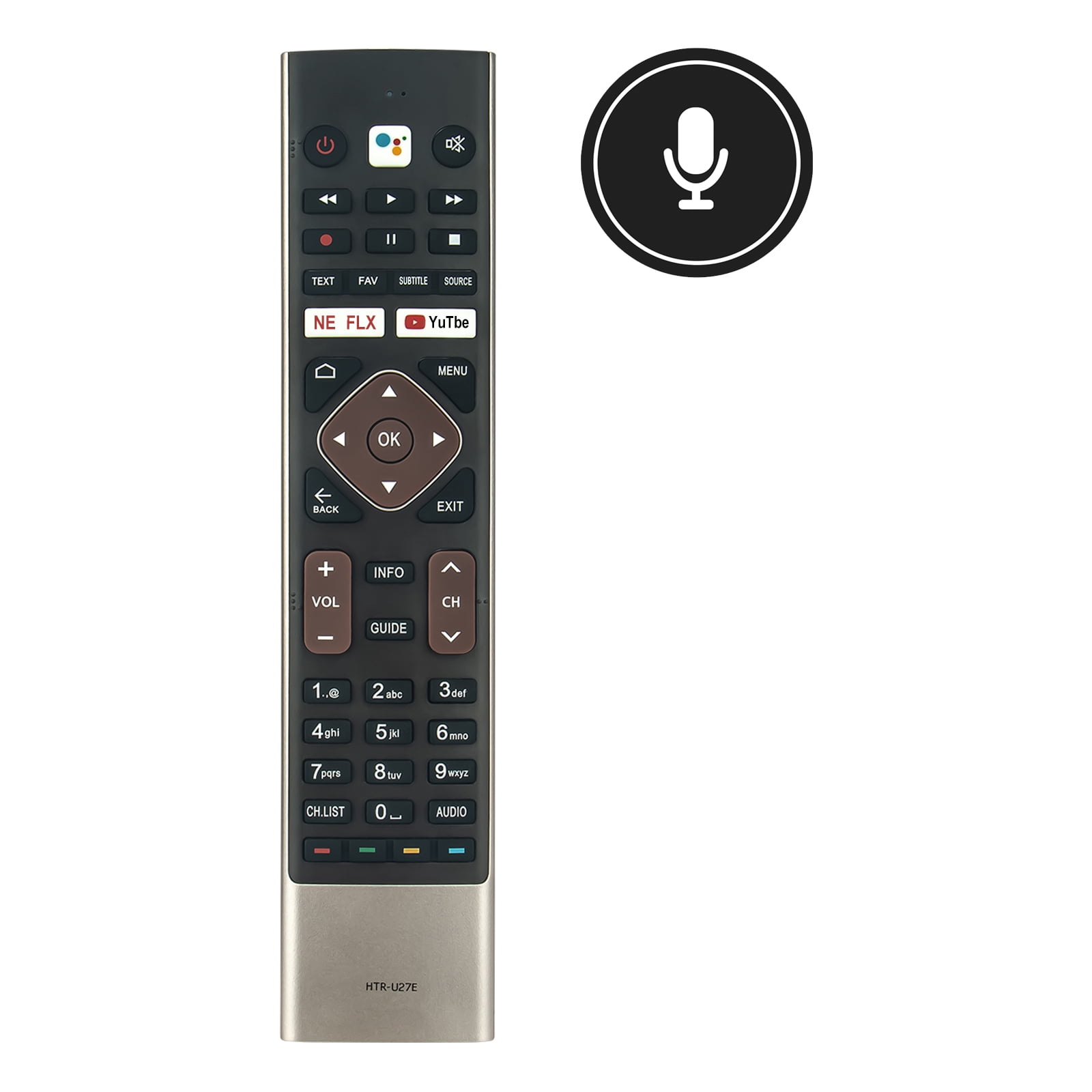 PerFascin HTR-U27E Replace Voice Remote Control Fits for Haier 4K UHD ...