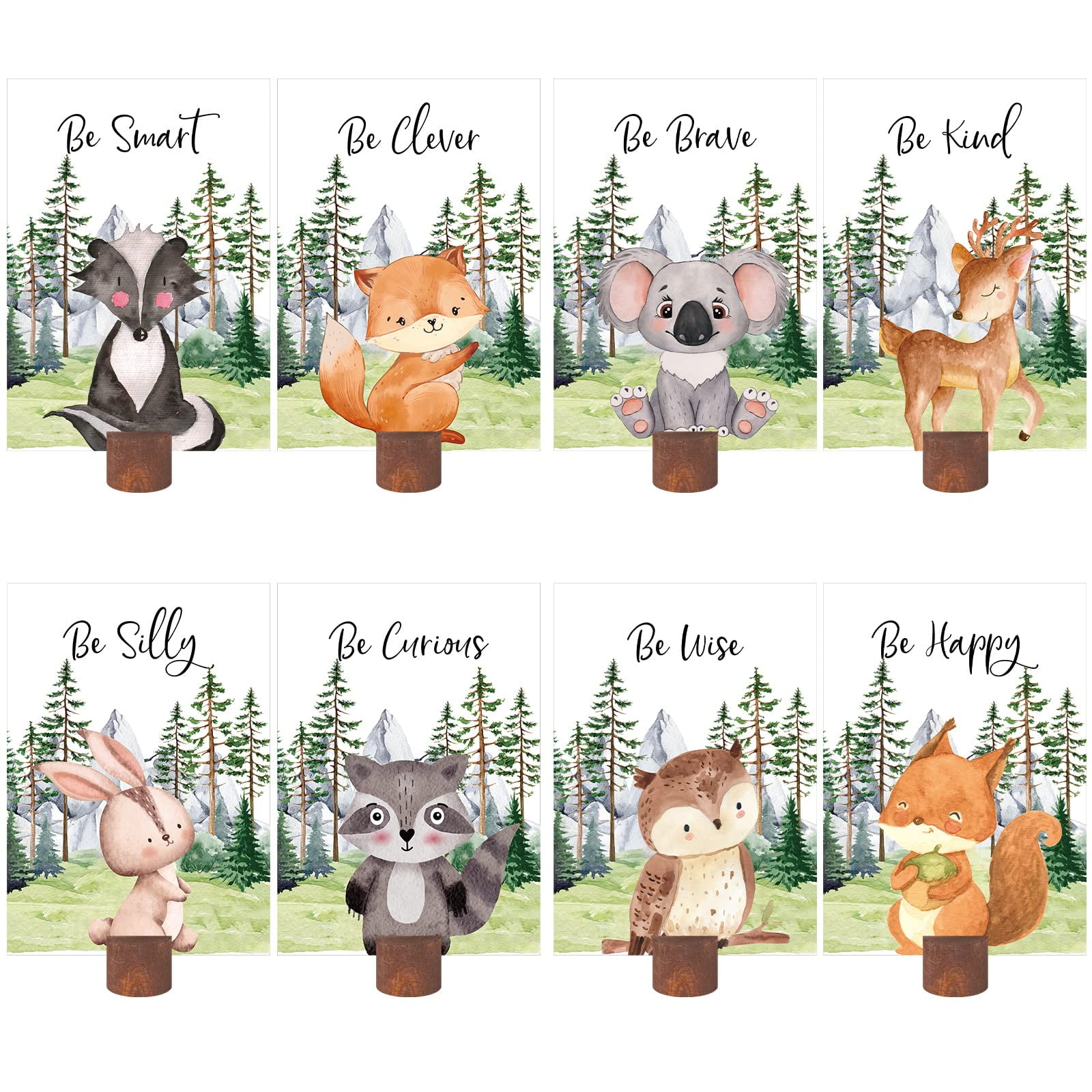PerKoop 16 Pack PriNst Woodland Animal Table Centerpieces Forest Animal ...