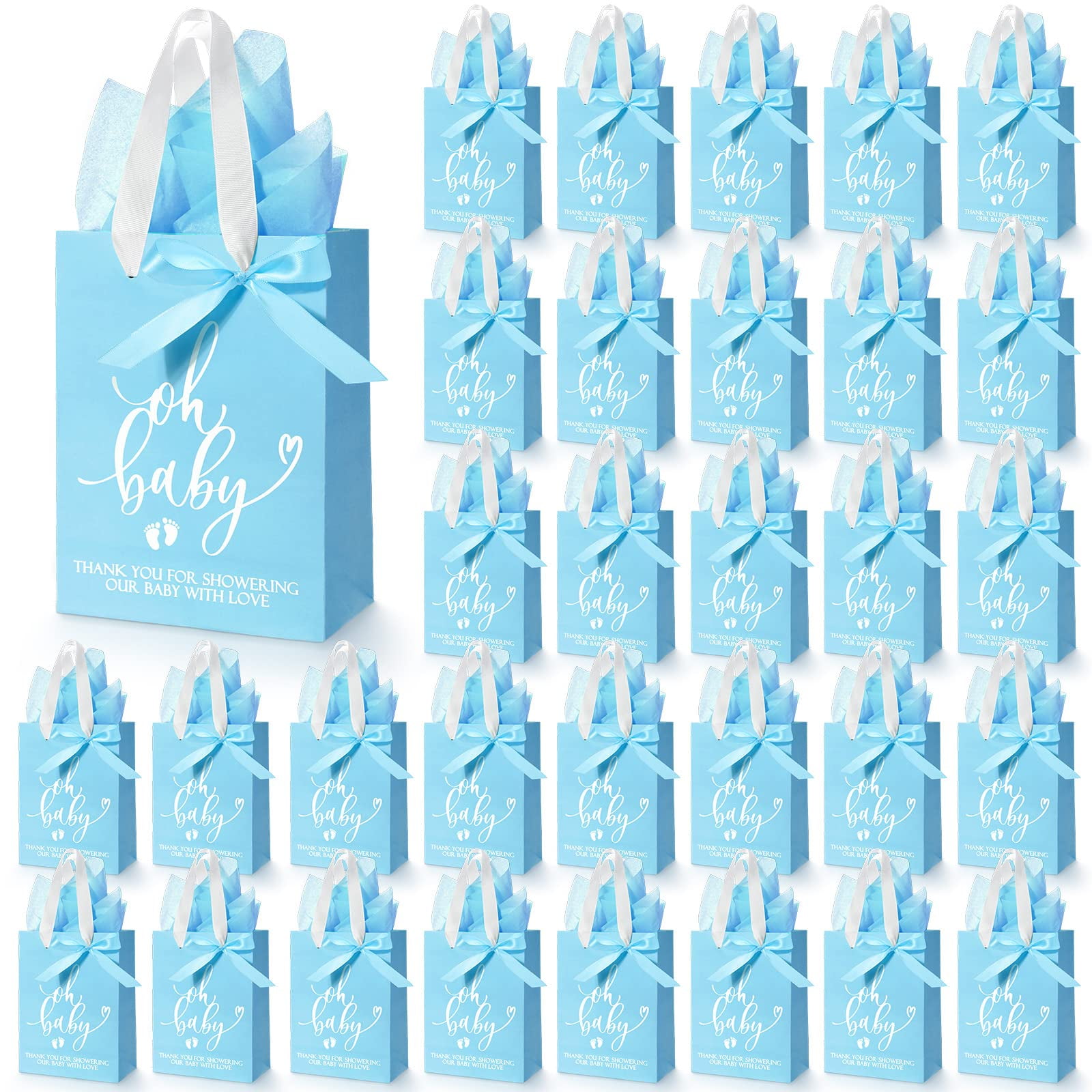 PerKoop 25 Packs Baby Shower Gifts AIS1 Bags Bulk Baby Shower Party ...