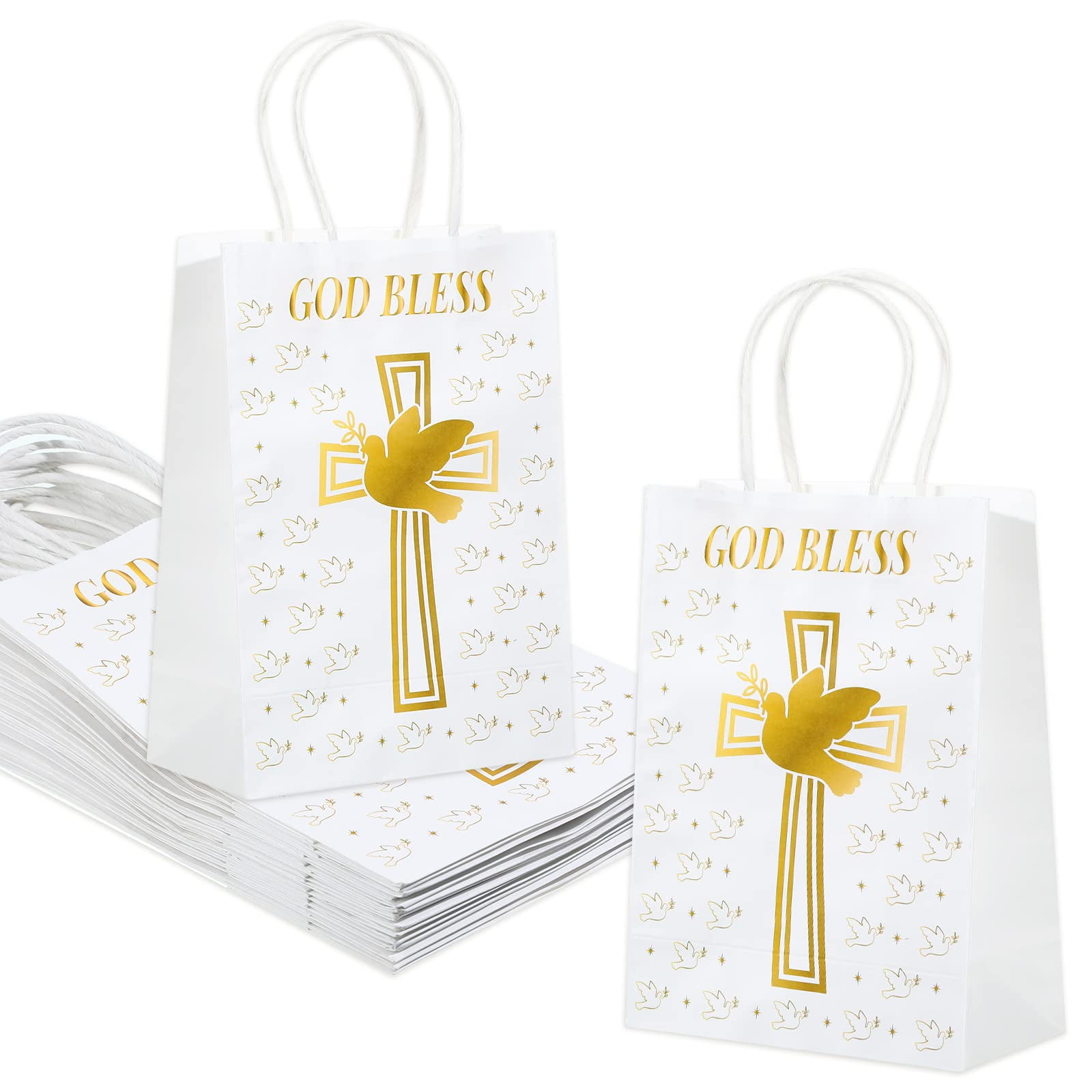 PerKoop 36 Pack First MMF7 Communion Gift Bags for Boys and Girls Small ...