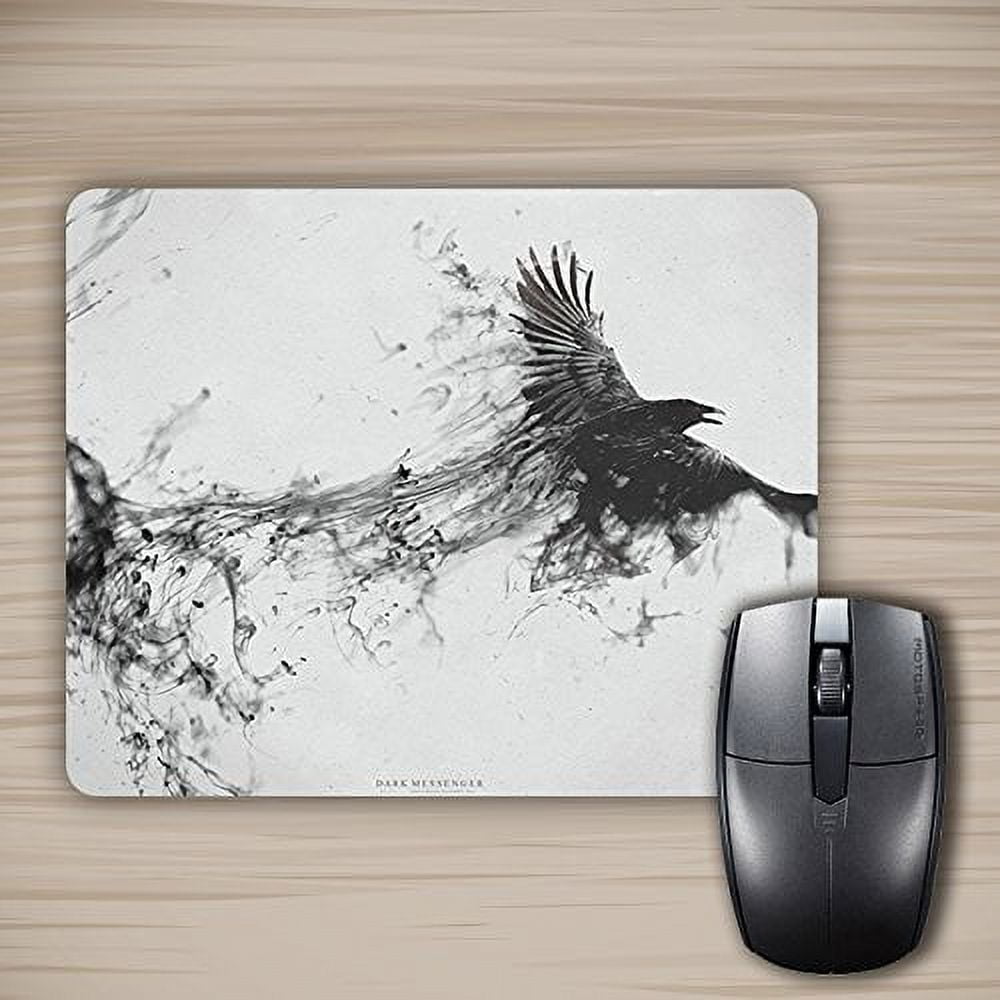 PerLife Crow Ink Painting Mouse pads Gaming Mouse Pad 9.84x7.87 inches ...