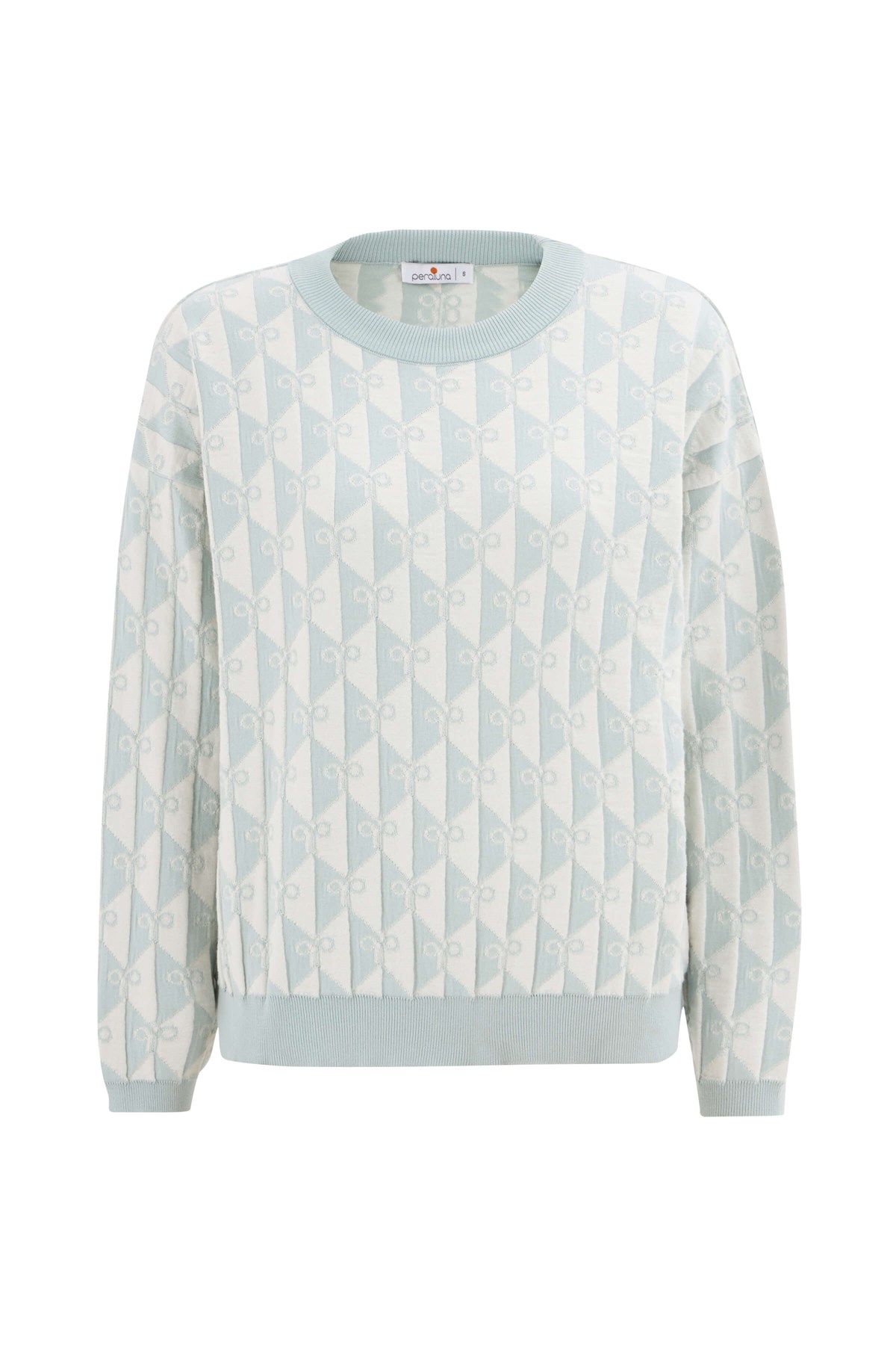 Peraluna Loose Cut Crew Neck Women's Knitwear Sweater | Xl - Ice Green ...