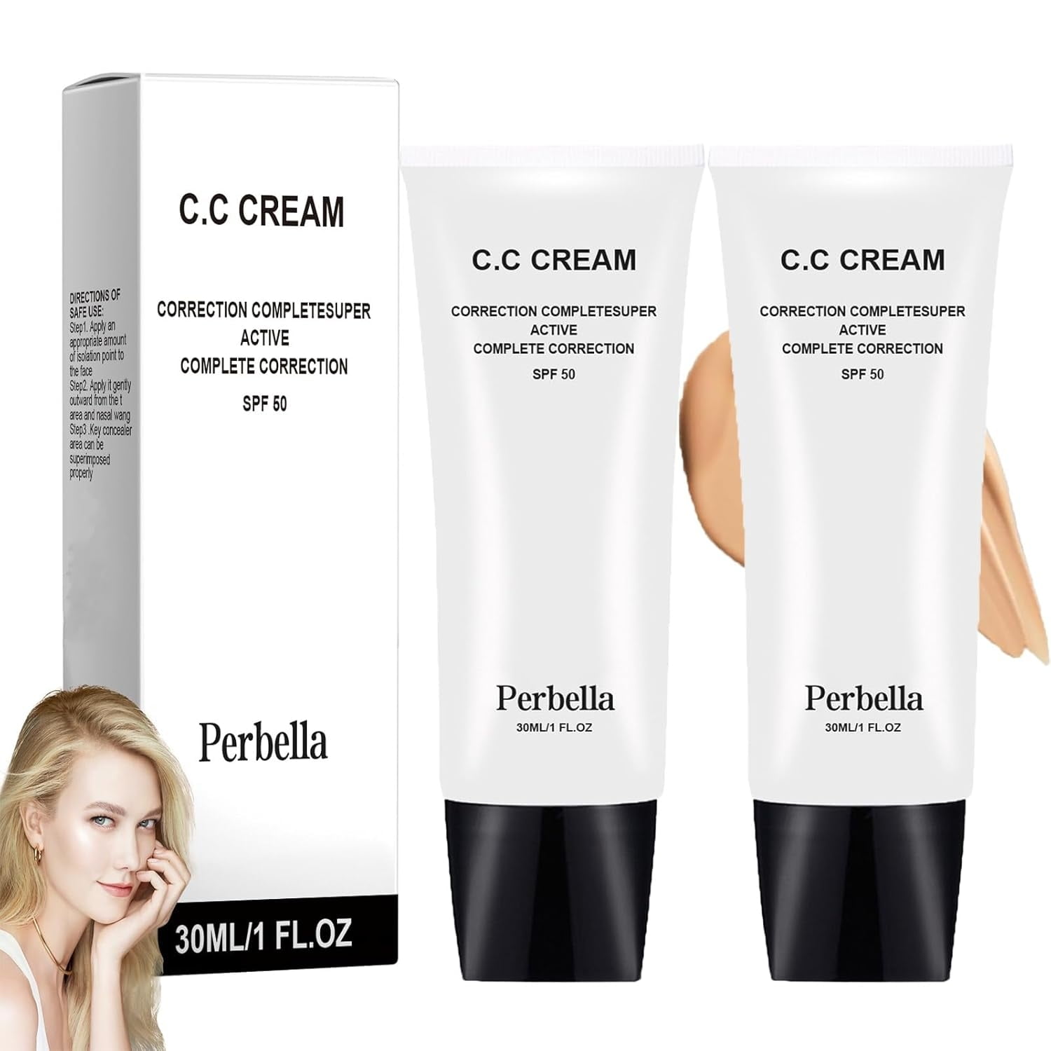 Perbella Cc Cream for Older Women,Perbella Cc Cream Self Adjusting for Mature Skin,Tone ...