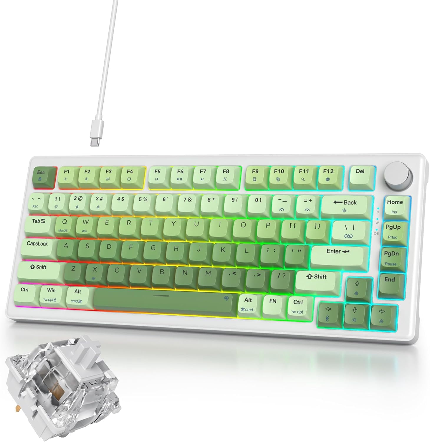 Percent Gasket Mount Keyboard - This 75% green mechanical gaming ...