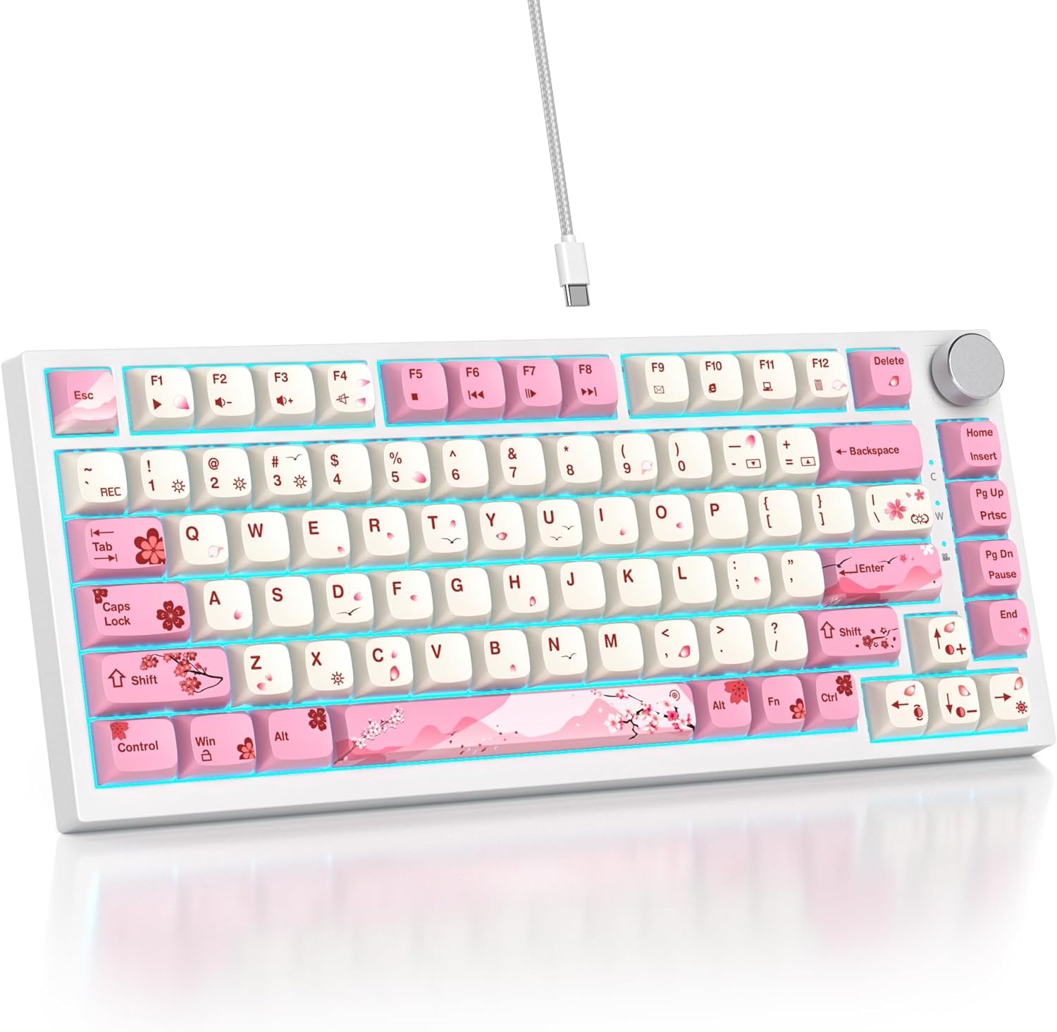 Percent Keyboard：82 keycaps in a compact layout, this compact keyboard ...