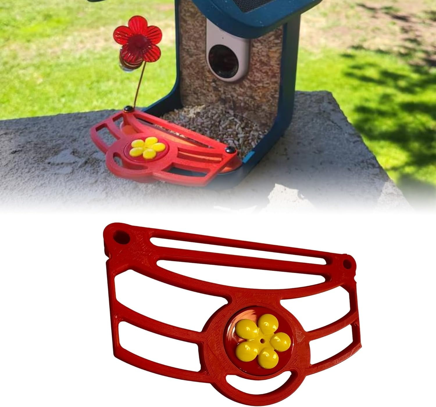 Perch with Built-in Hummingbird Feeder for Bird Buddy, ABS Wider Extension Perch, Smart Bird ...