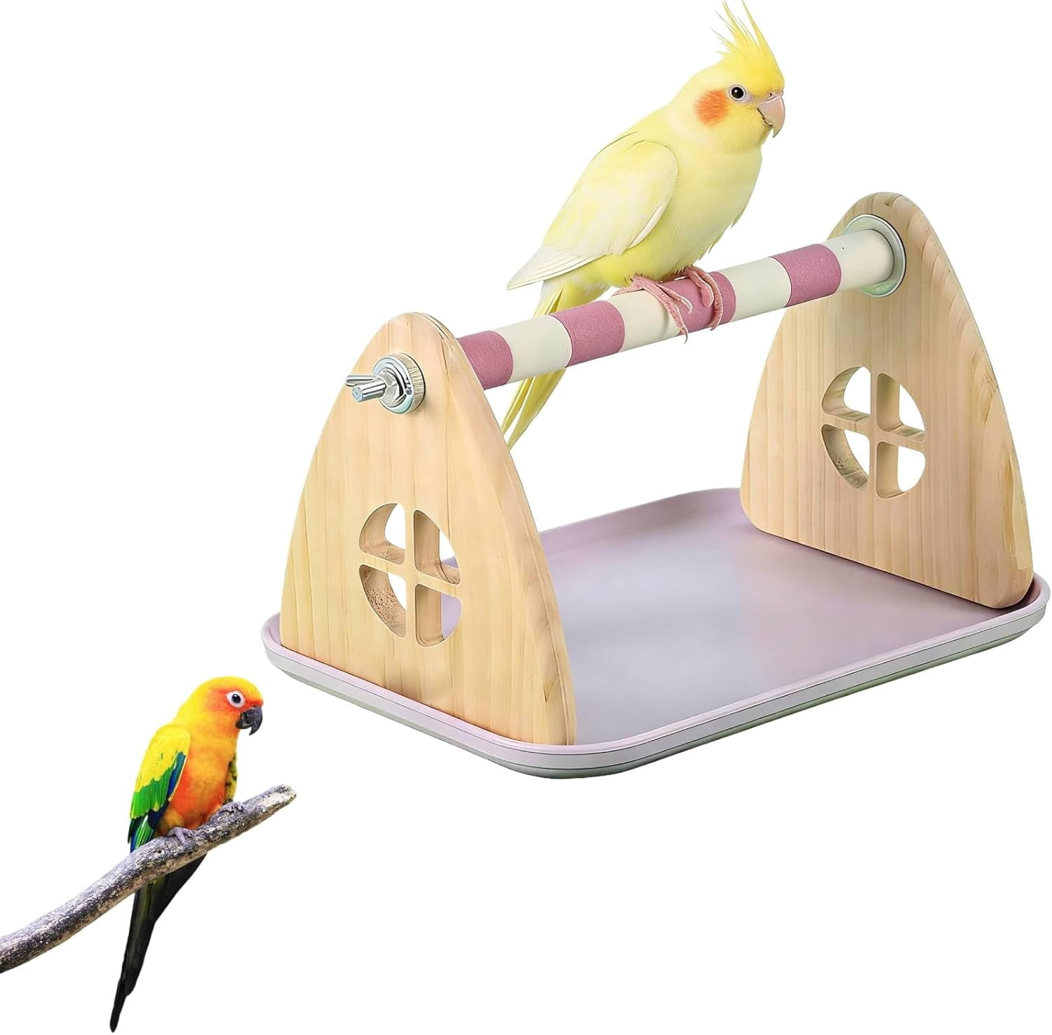 Perch, Interactive 5-in-1 Cage Toys Pet Supplies, Bird Toys for ...