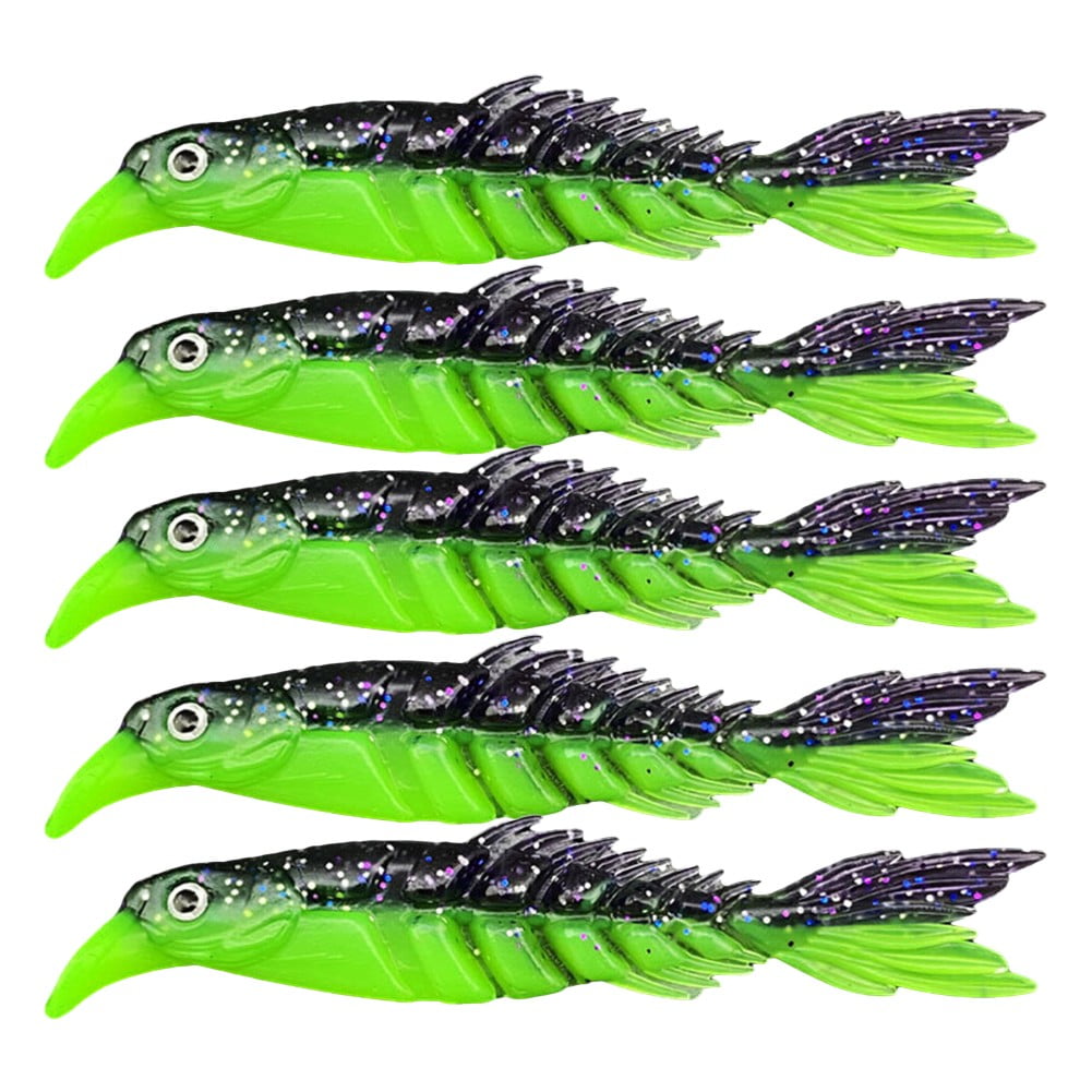Perch Pike Fishing Bait Soft Double Color Multi Join Bone Fish Paddle ...