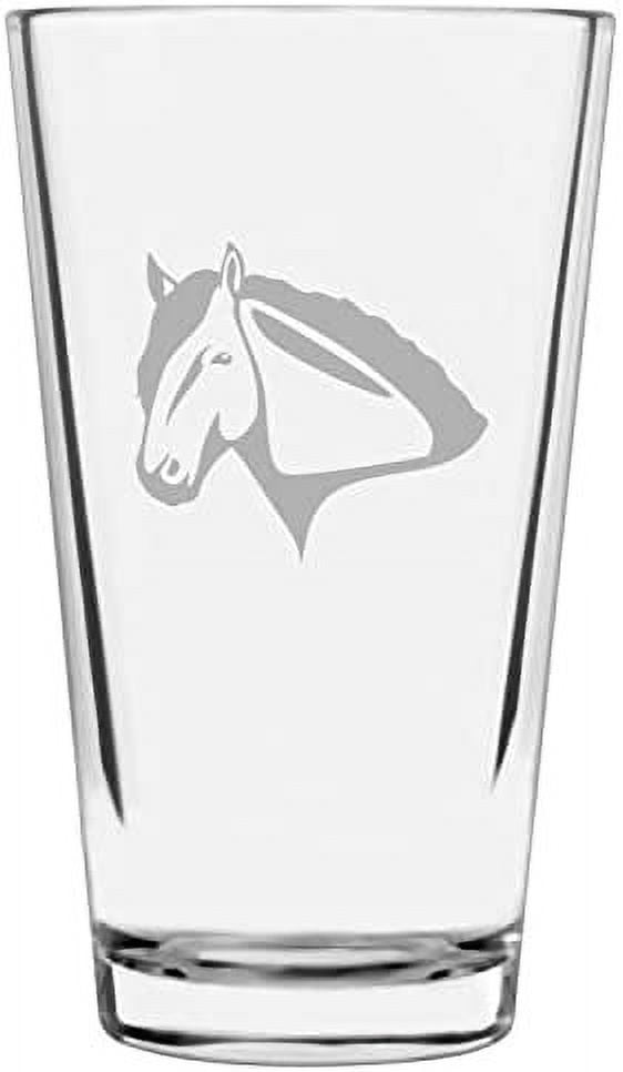 Percheron Face Horse Themed Etched 16oz Libbey Pint Glass - Walmart.com