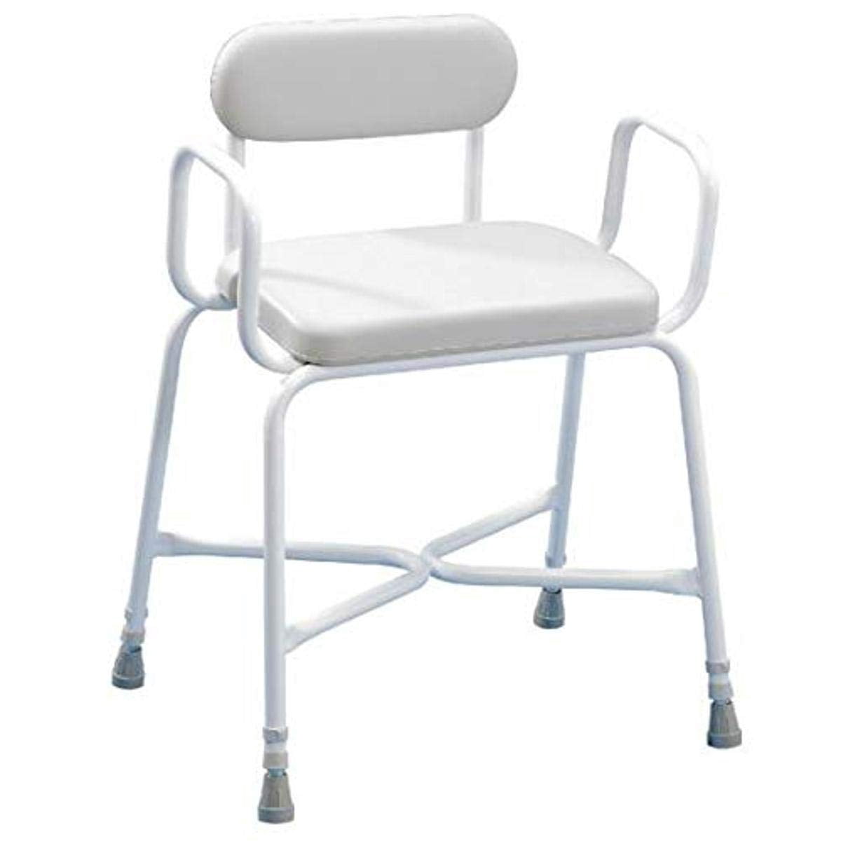 Perching Stool with Padded Seat & Back Bariatric Stool Angled Shower ...