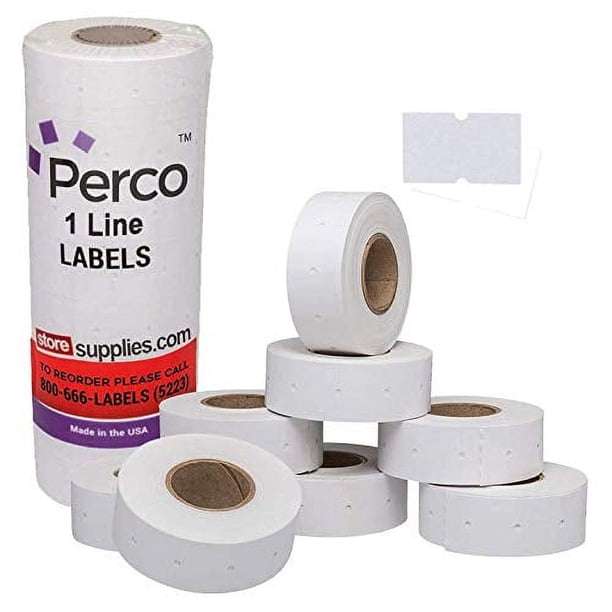 Perco Made in the USA Strong adhesive Line Labels, White, 8000 Count ...