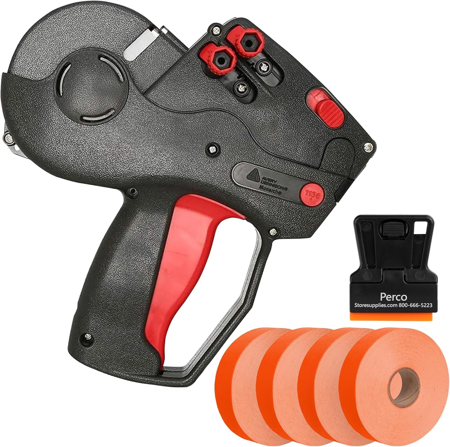 Perco 1136 Labeler Starter Kit with Fluorescent, Red - Walmart.com