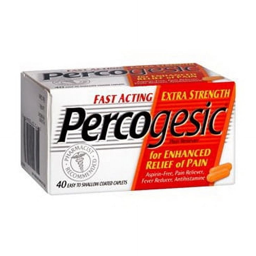 Percogesic Extra Strength Body Ache Pain Reliever - 40 Coated Caplets ...
