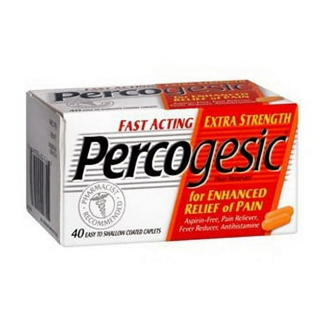 Percogesic Extra Strength Ache Relieving Coated Caplets - 40 Ea, 3 Pack ...