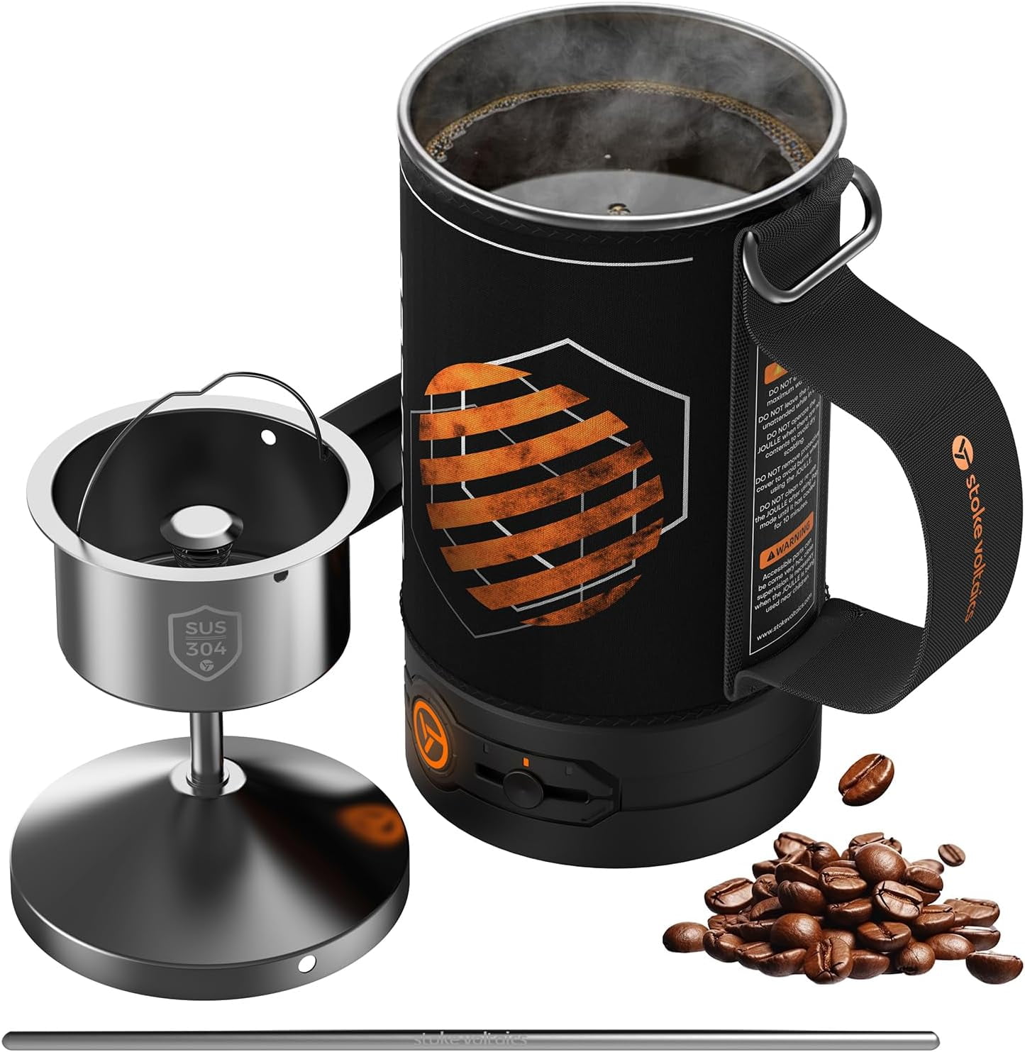 Percolator Coffee Pot Electric, Boil Water & Brew Tea 2-in-1, 3 Cup ...
