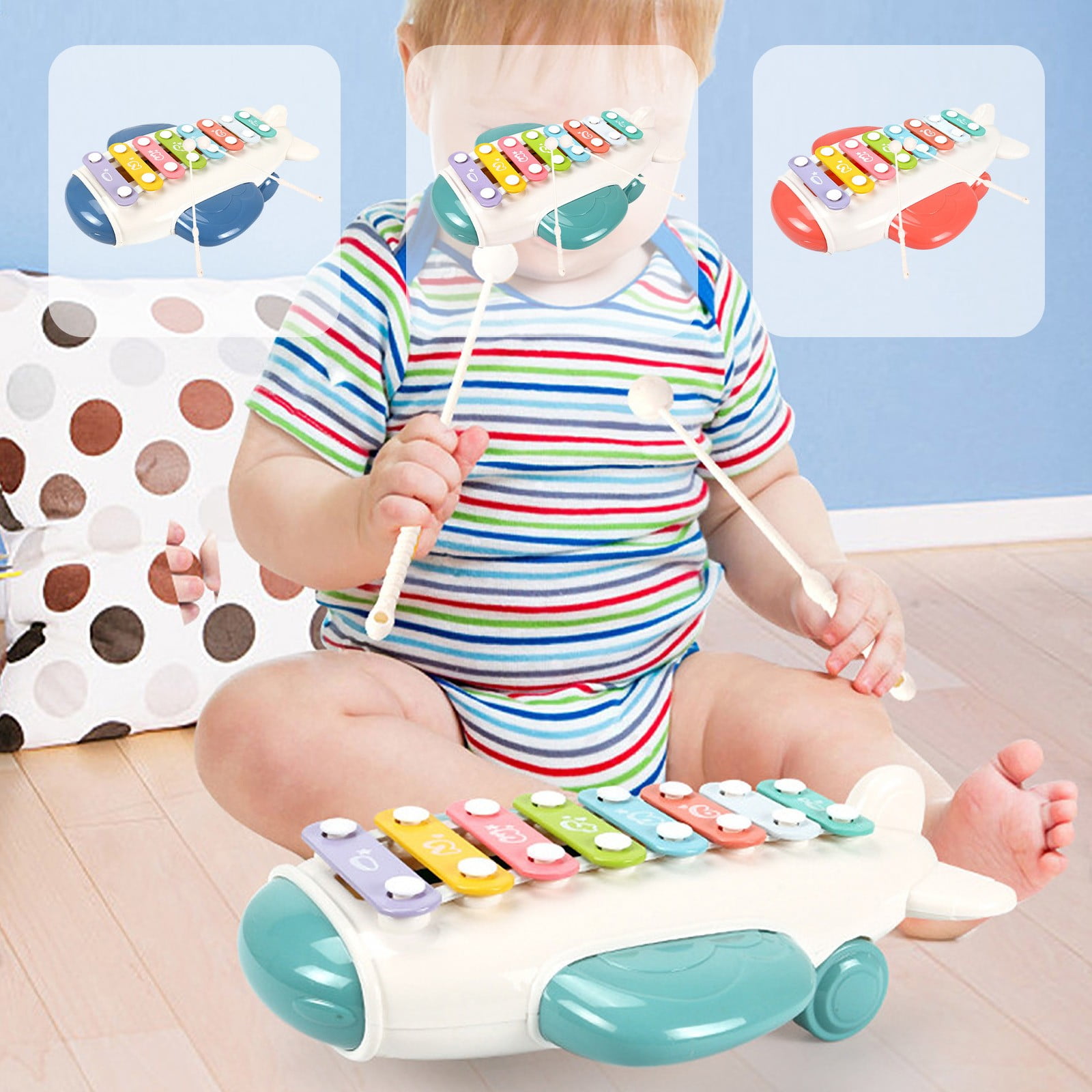 Percussion Instrument Children Toys Kids Airplane Piano Small Knock on ...