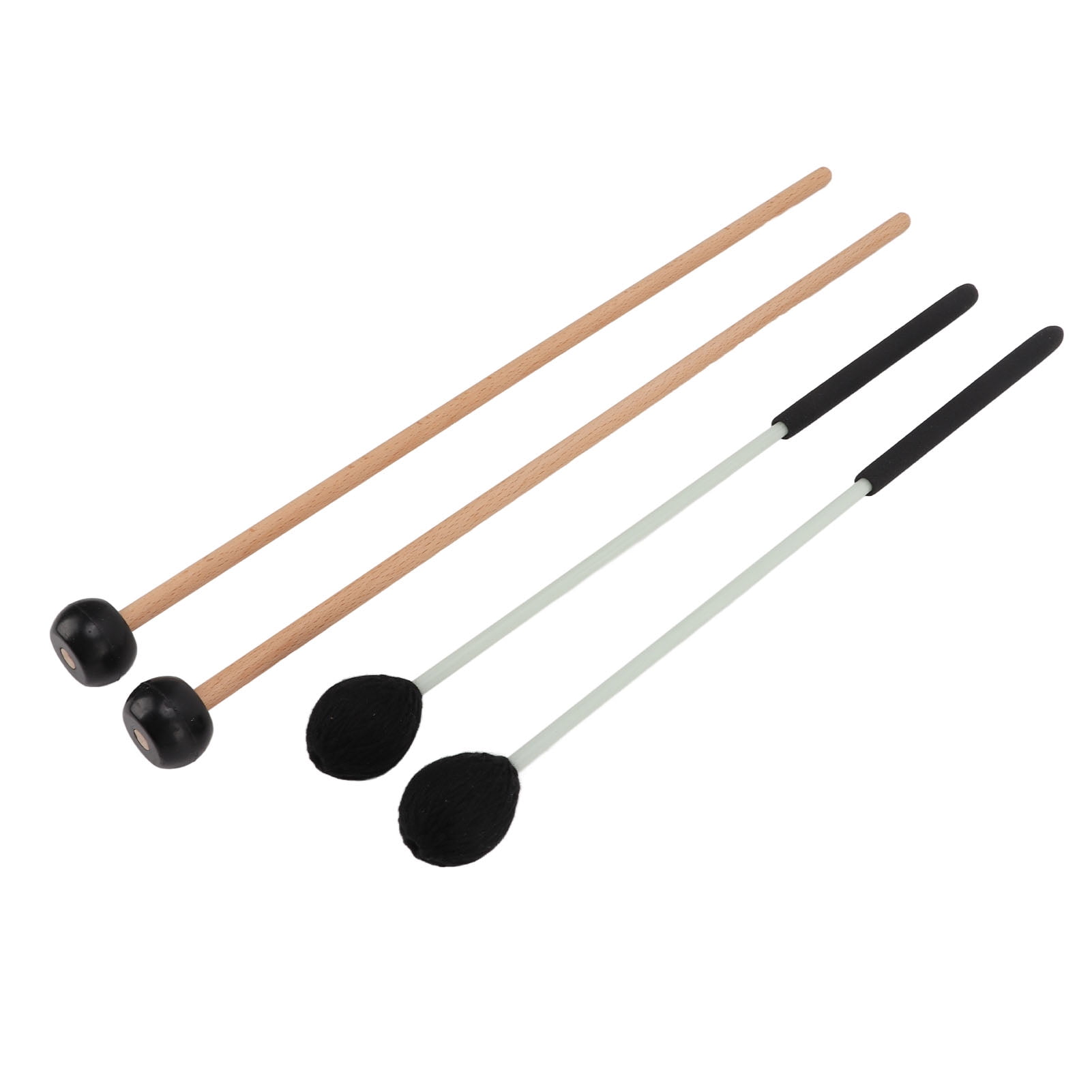 Percussion Instrument Mallets, Medium Hard Yarn Head + Rubber Marimba ...