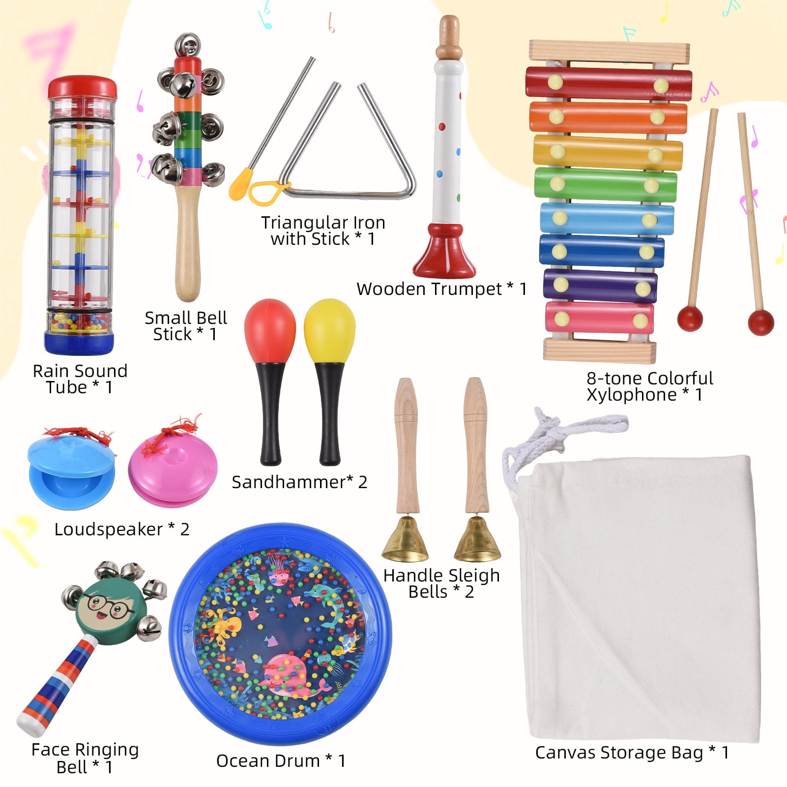 Percussion Instruments,8-tone Rain Sound Hand Eye Birthday Drum 8-tone ...