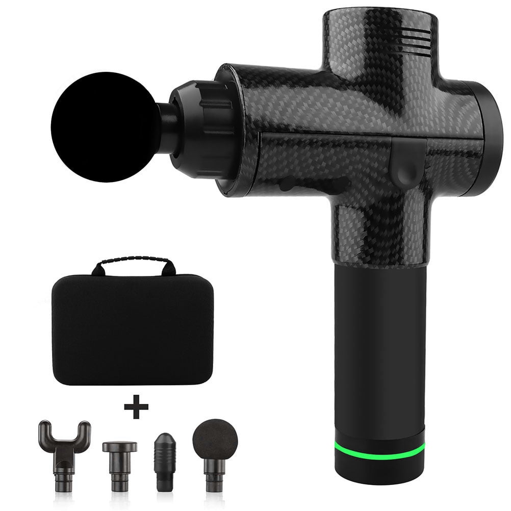 Percussion Massage Gun with 4 Massage Heads - Muscle Relaxing Machine ...