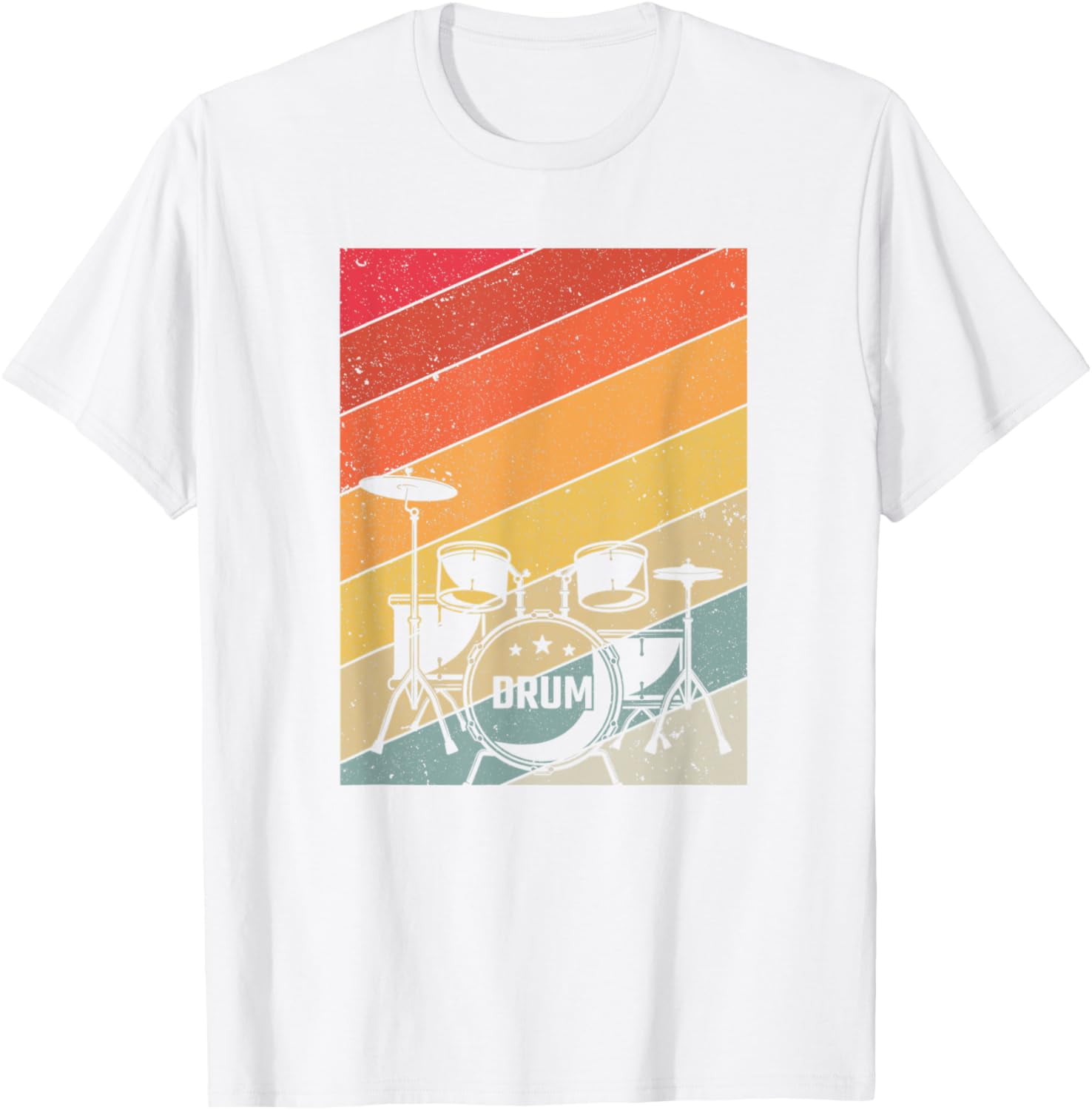 Percussion Musical Instrument Retro Drummer Drum Set Drums T-Shirt ...