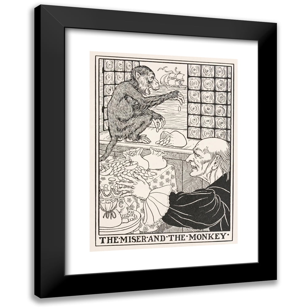 Percy J. Billinghurst 11x14 Black Modern Framed Museum Art Print Titled - The Miser and the ...
