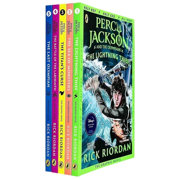 Percy Jackson Graphic Novels 1-5 Books Collection Set (The Lightning ...