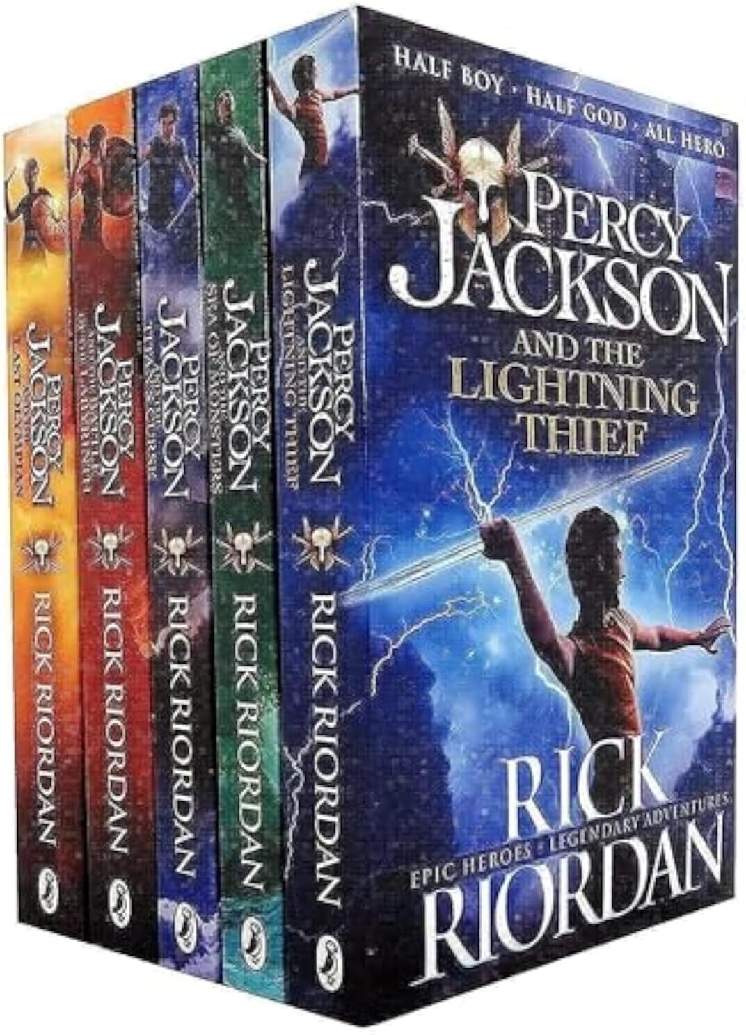 Percy Jackson Series By Rick Riordan: 5 Books Collection Set - Ages 7 ...