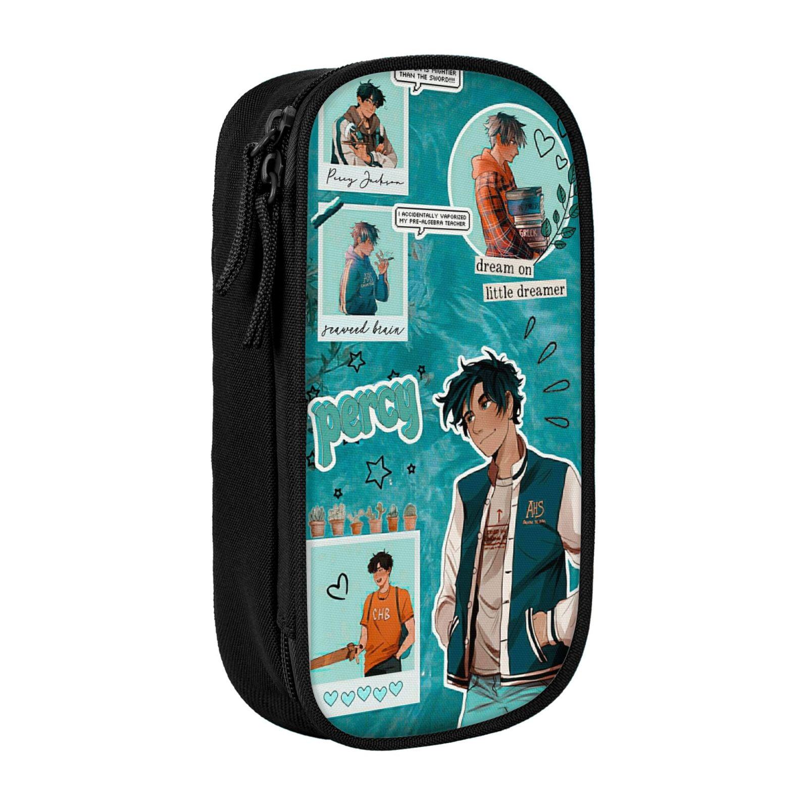 Percy Jack-so Pencil Pouch Case Makeup Bag Zipper Cosmetic Bag Double ...