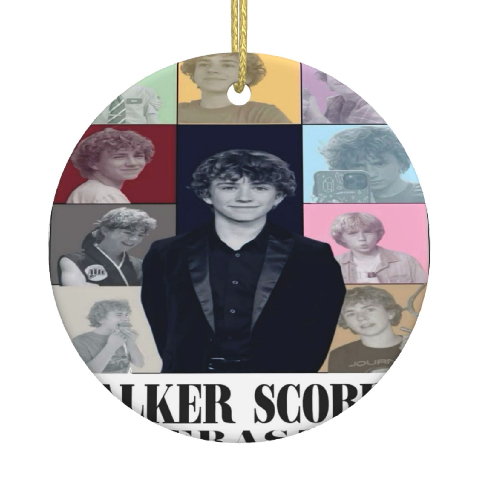 Percy Jack-so Round Ceramic Pendant Christmas Decoration Holiday with ...