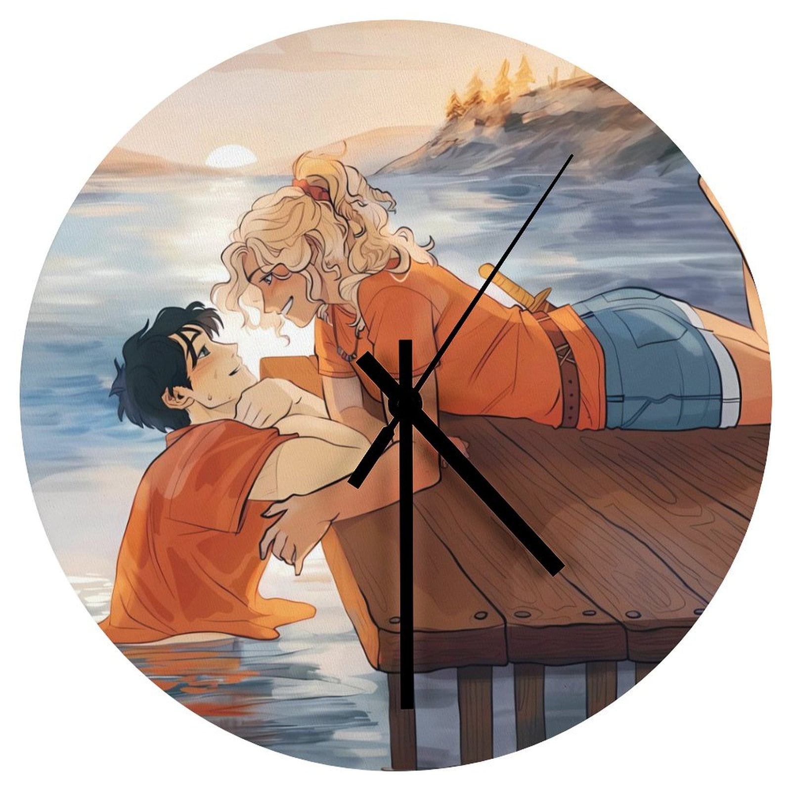 Percy Jackson Simple Wooden Wall Clock Without Scale For Home Living ...