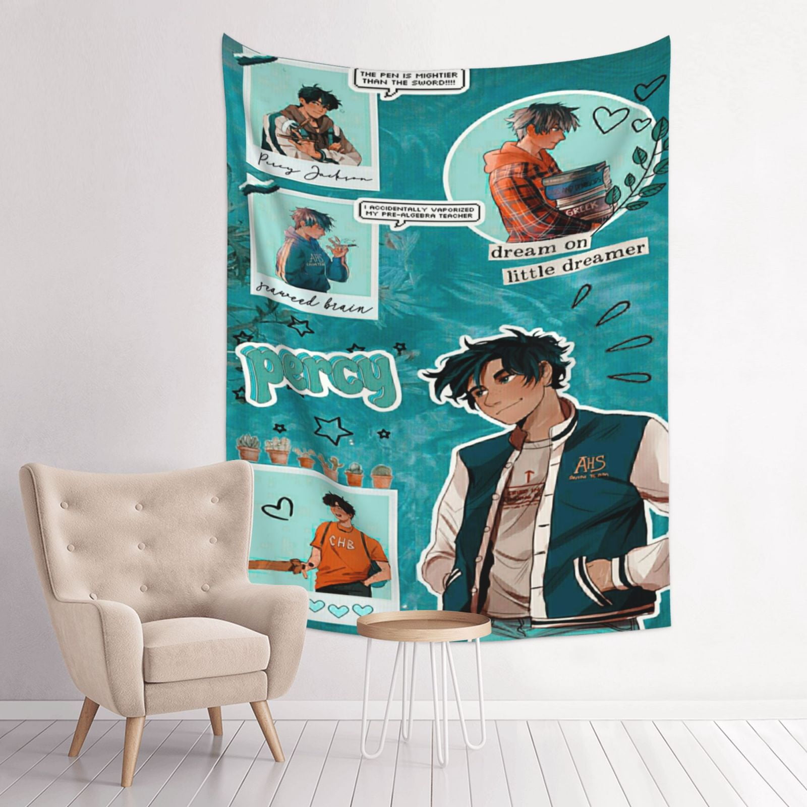 Percy Jack-so Tapestry Anime Poster Large Background Wall Art Bedroom ...
