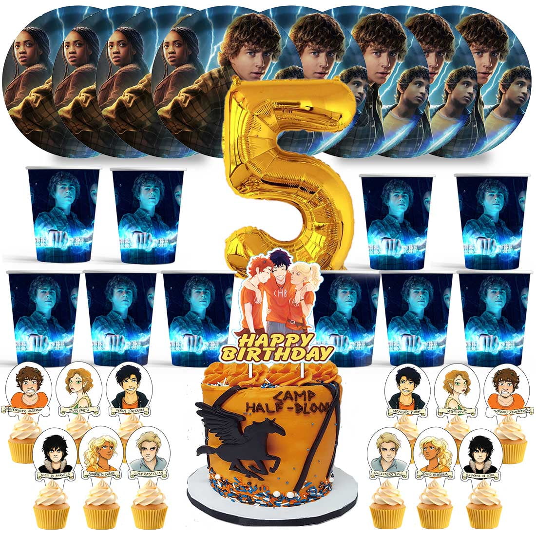 Percy Jackson and the Olympians Birthday 5th Cups Party Supplies Plates ...