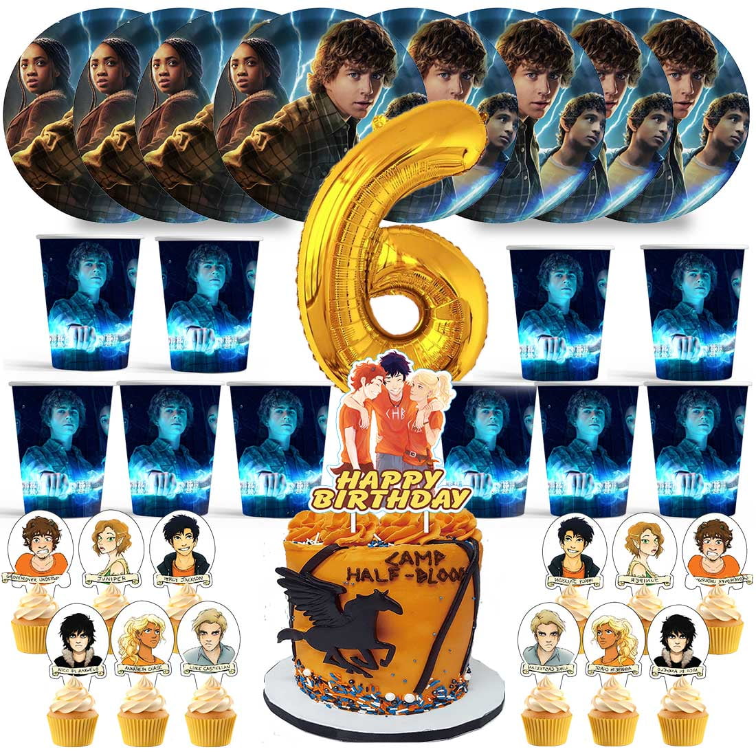 Percy Jackson and the Olympians Birthday 6th Cups Party Supplies Plates ...