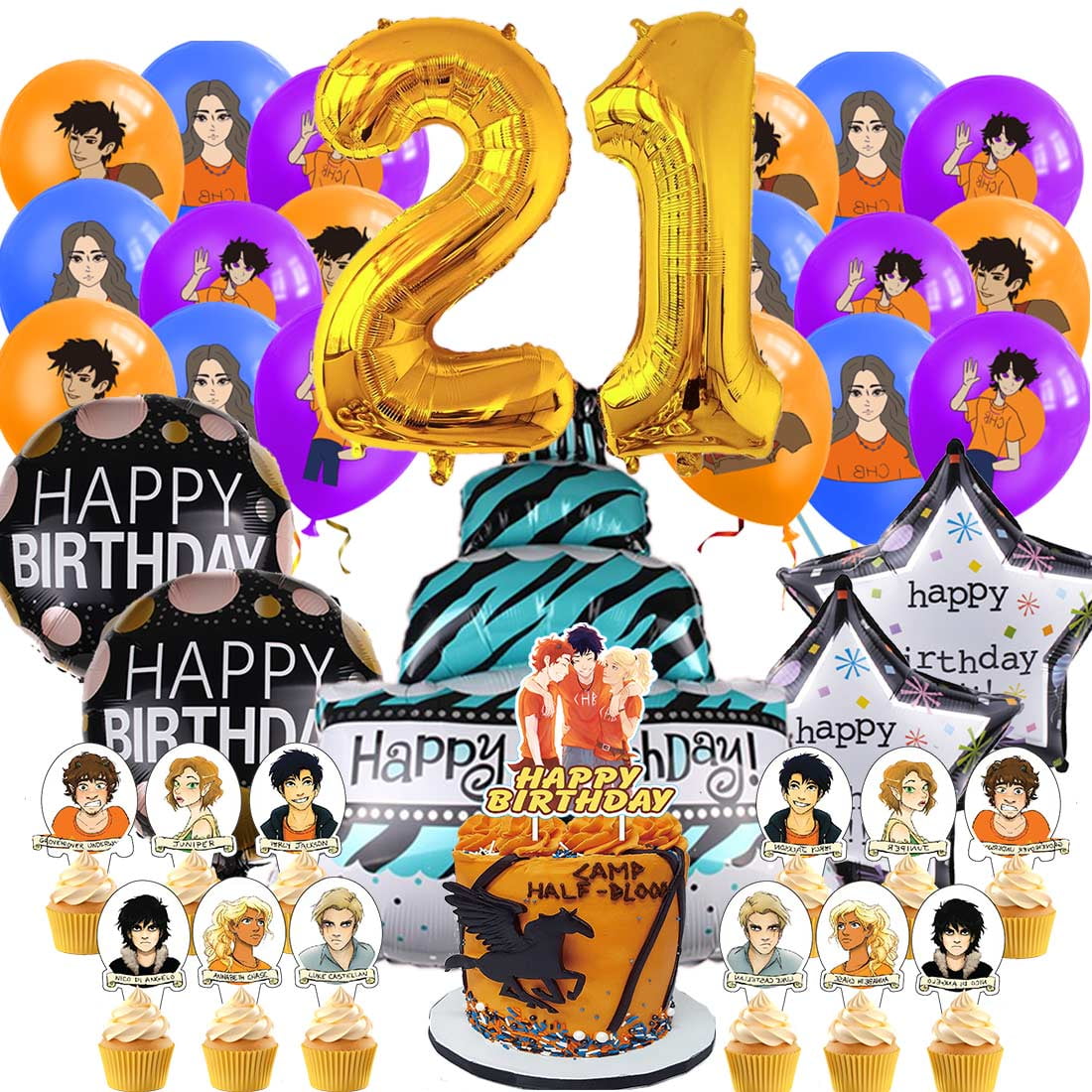 Percy Jackson and the Olympians Party Supplies 21th Decor Kit Balloons ...