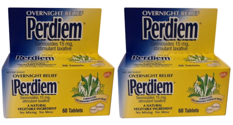 Perdiem Sennosides Stimulant Laxative Pills, Fast Overnight Relief - 60 ...