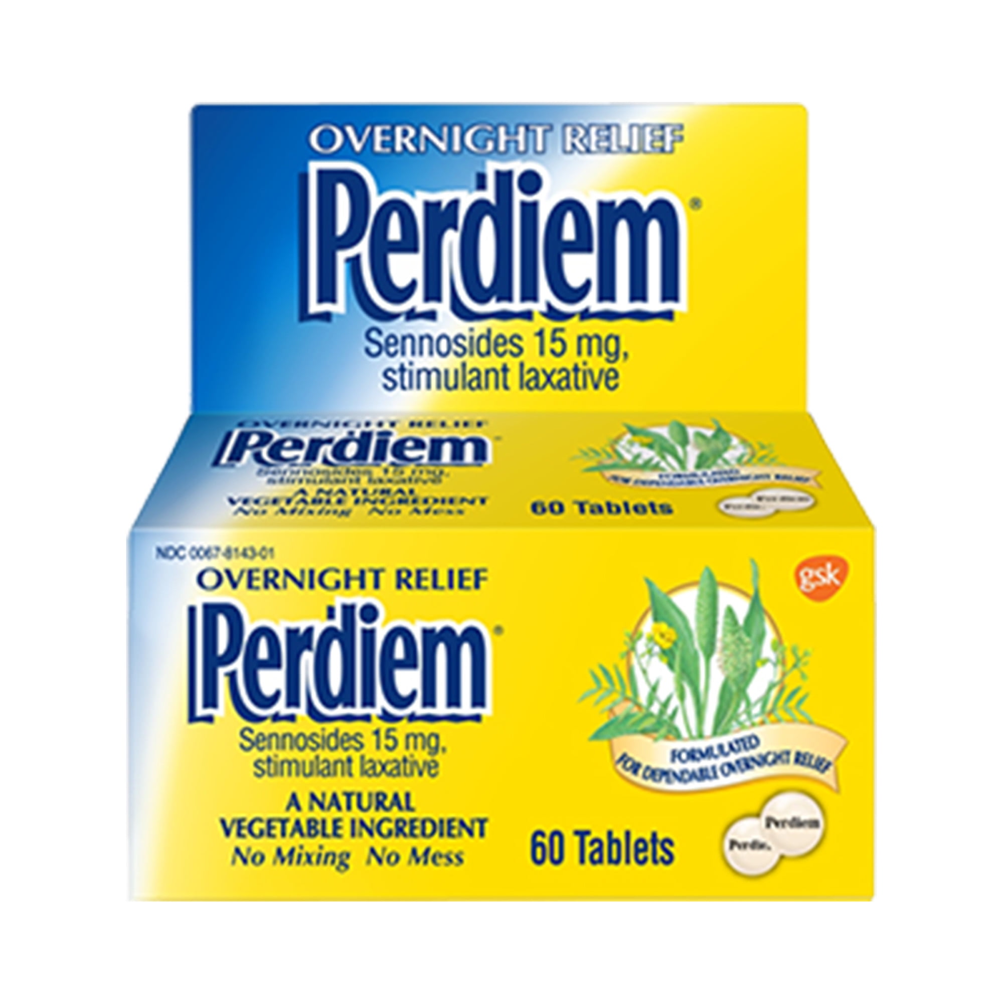 Perdiem Stimulant Laxative Tablets for Overnight Constipation Relief ...