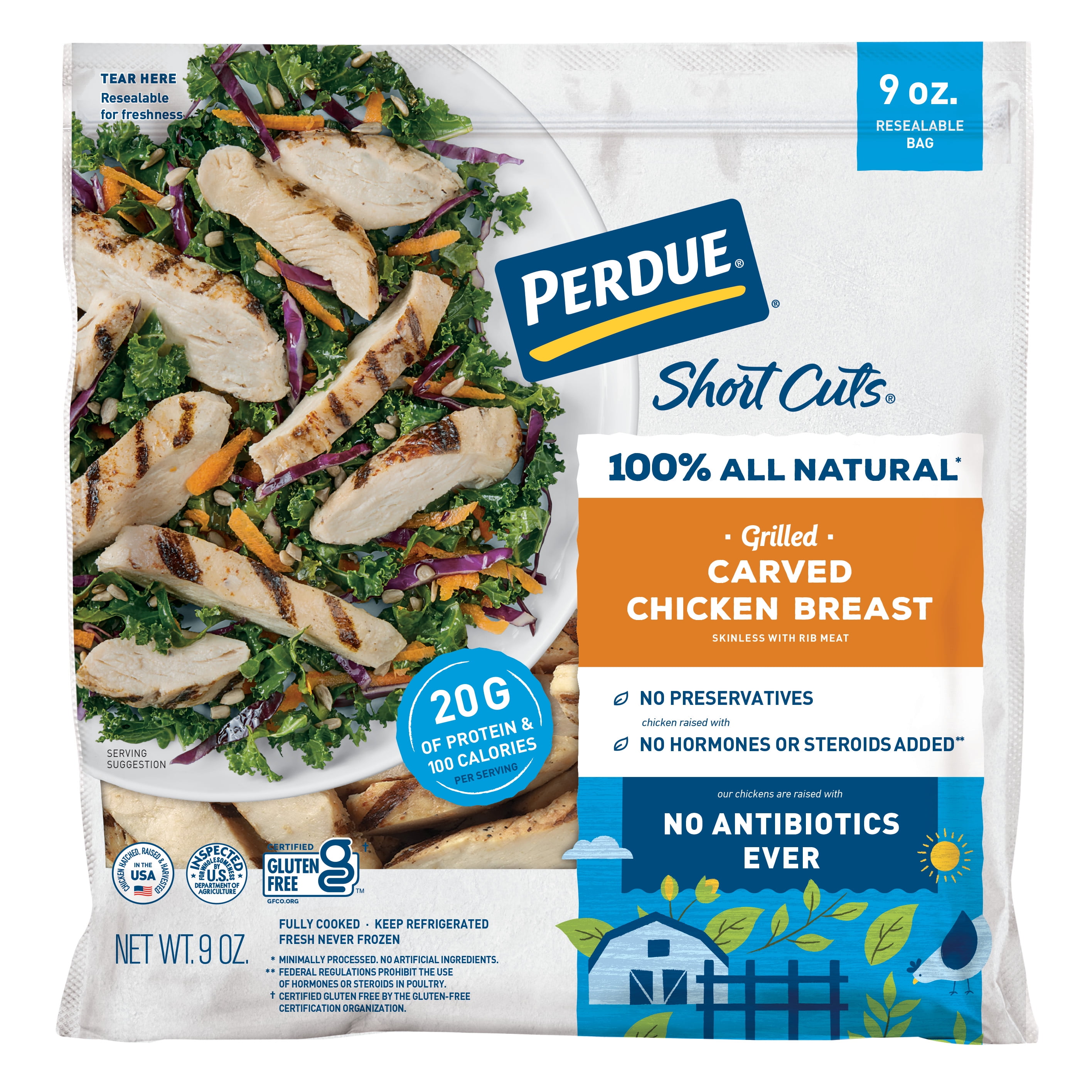 Perdue Packaged Refrigerated Grilled Chicken Short Cuts, 9 oz - Walmart.com