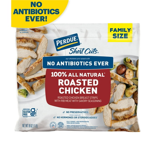Perdue Short Cuts, Refrigerated Oven Roasted Chicken Breast Strips, 16 ...
