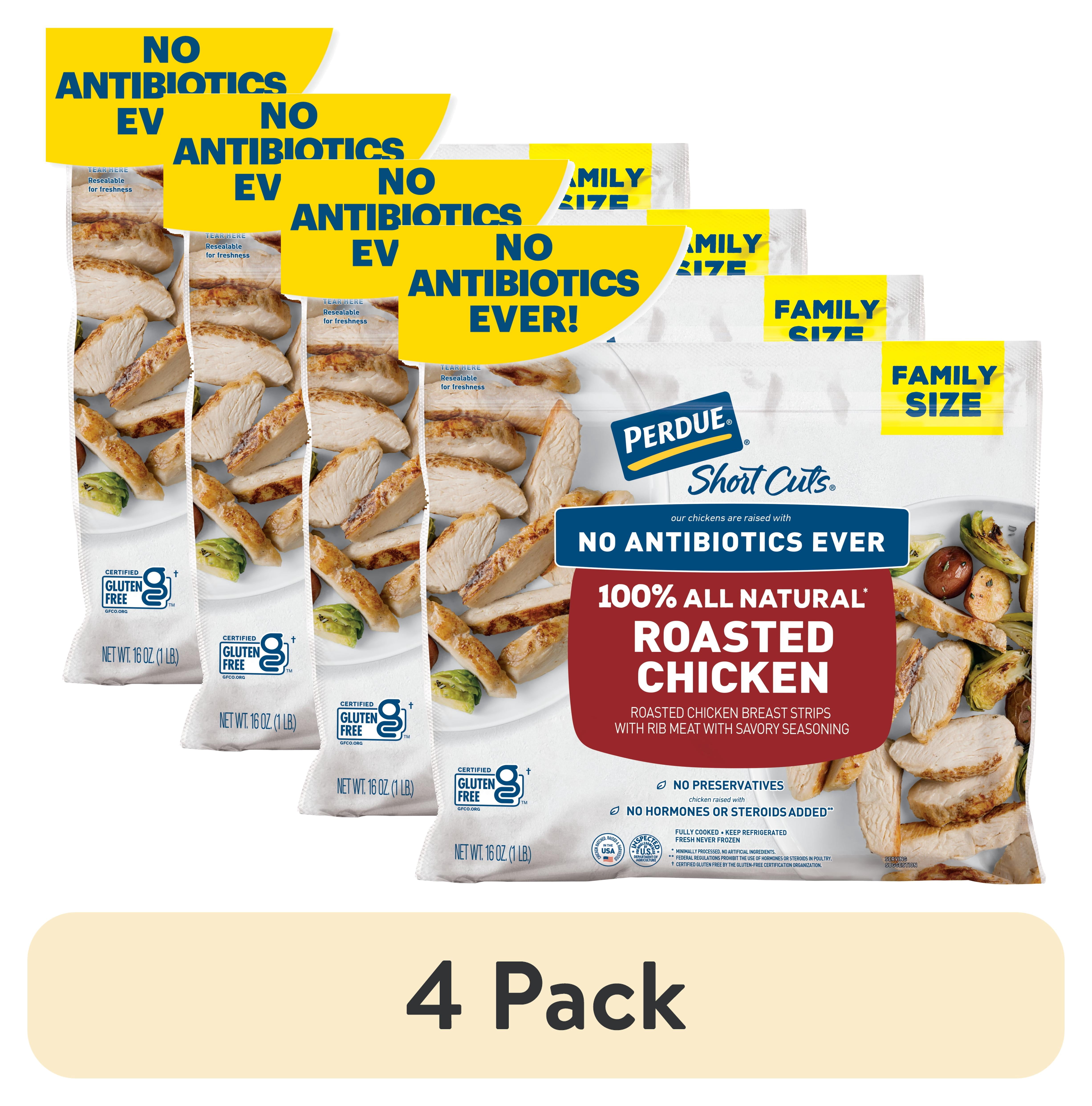 (4 pack) Perdue Short Cuts, Refrigerated Oven Roasted Chicken Breast ...