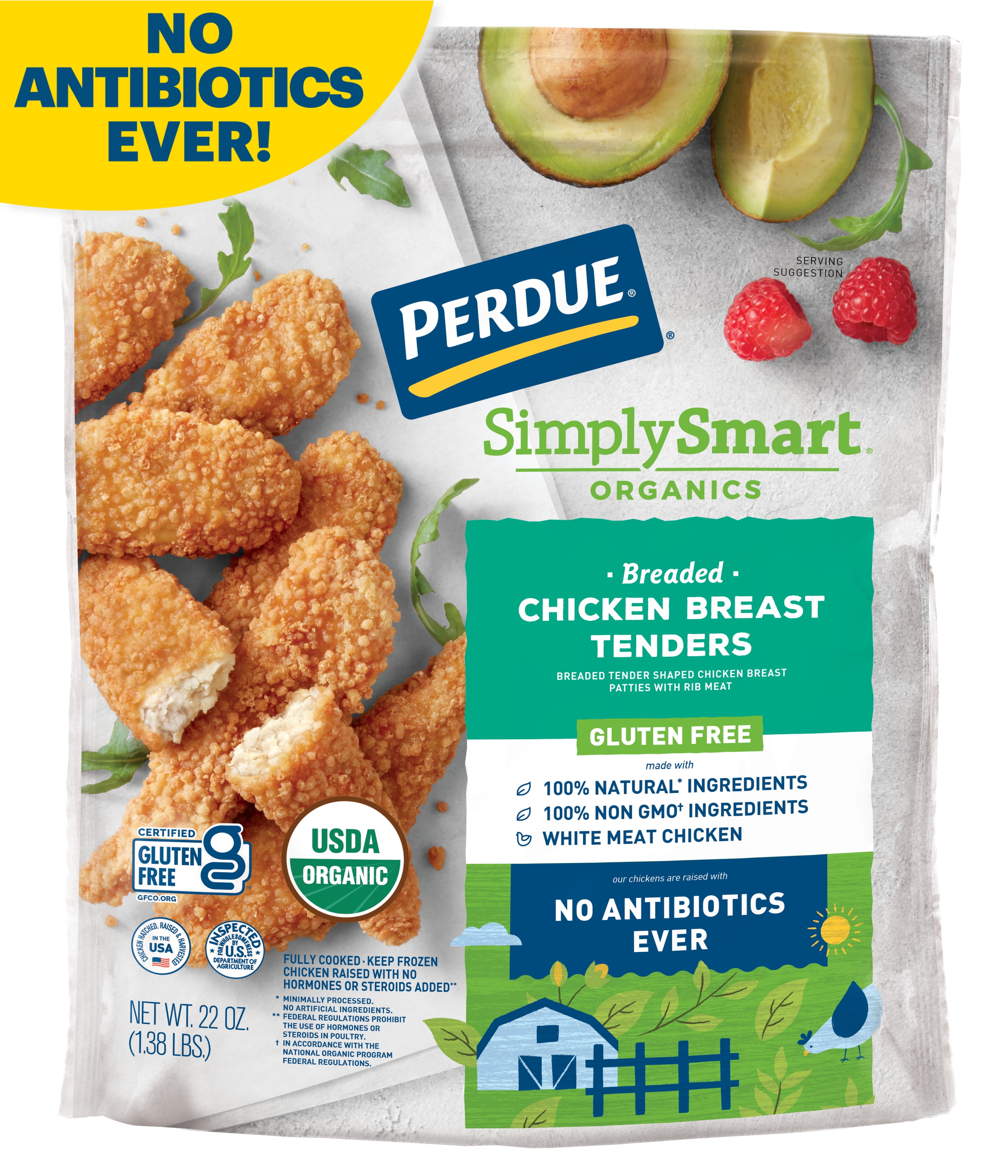 Perdue Simply Smart Organics, Gluten Free, Frozen Breaded Chicken ...