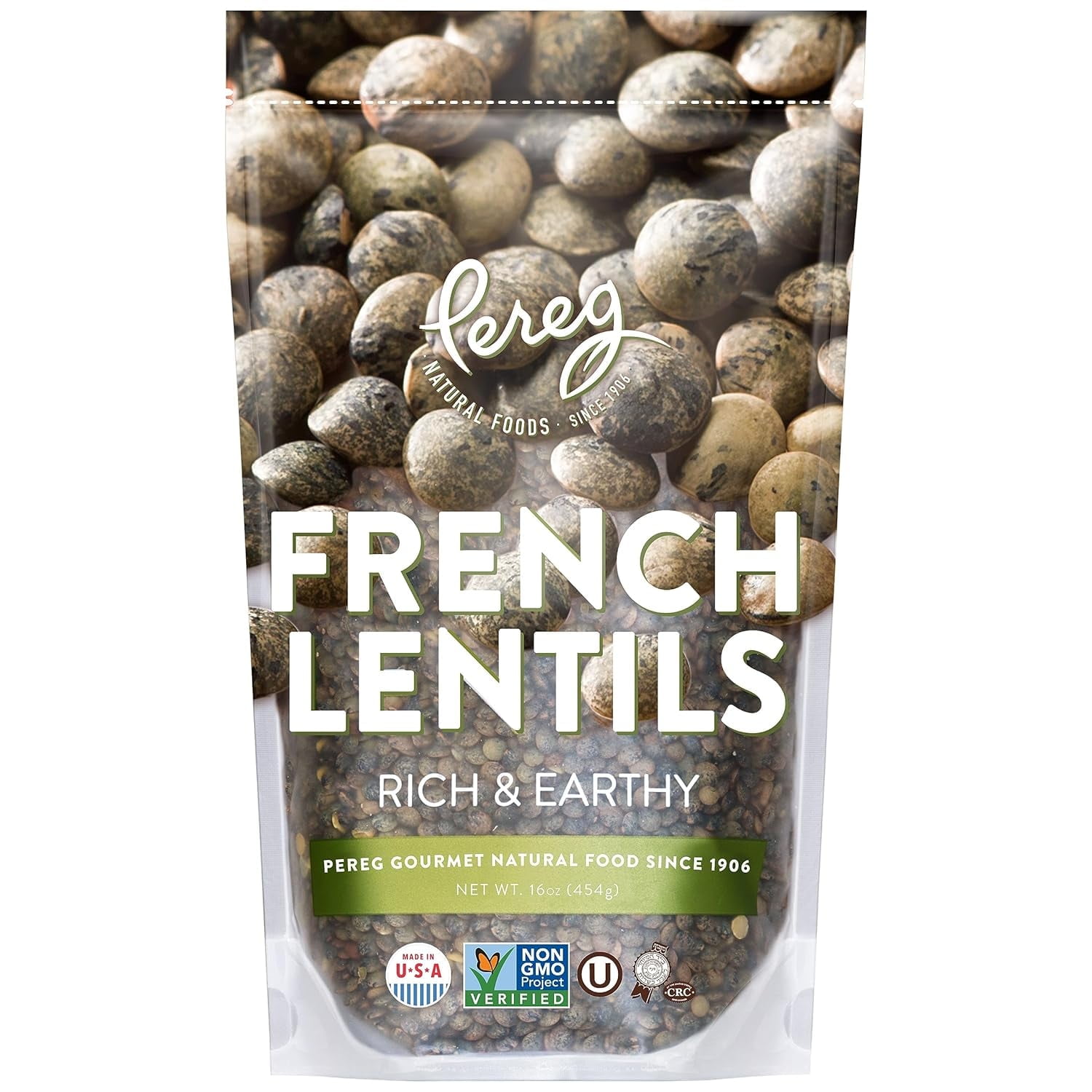 Pereg Du Puy French Green Lentils, 16 Oz - High Protein, Vegan-Friendly ...