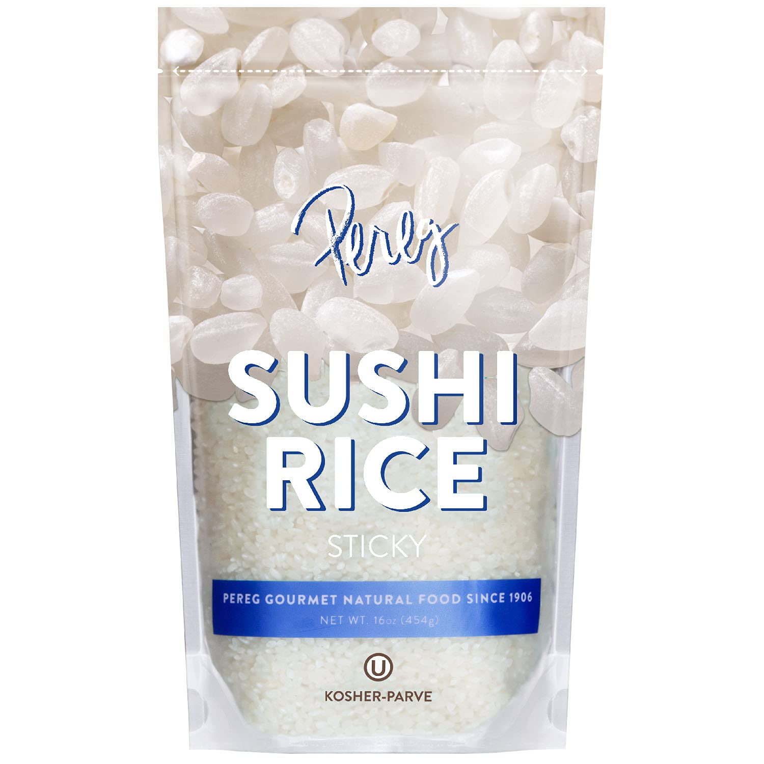 Pereg Natural Foods Sushi Rice (16 Oz) - White Sticky Short Grain ...