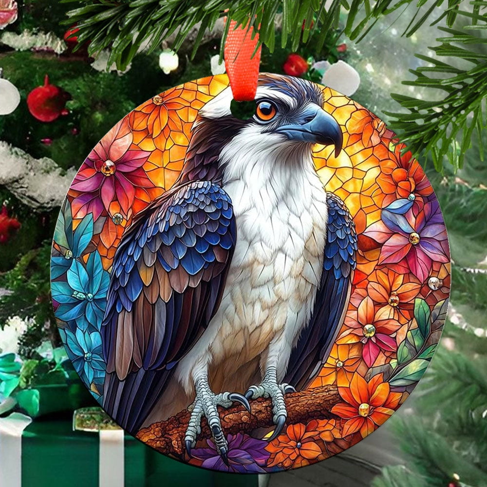 Peregrine Falcon 4 Ceramic/Acrylic Christmas Ornament, Warm Fall Feast ...