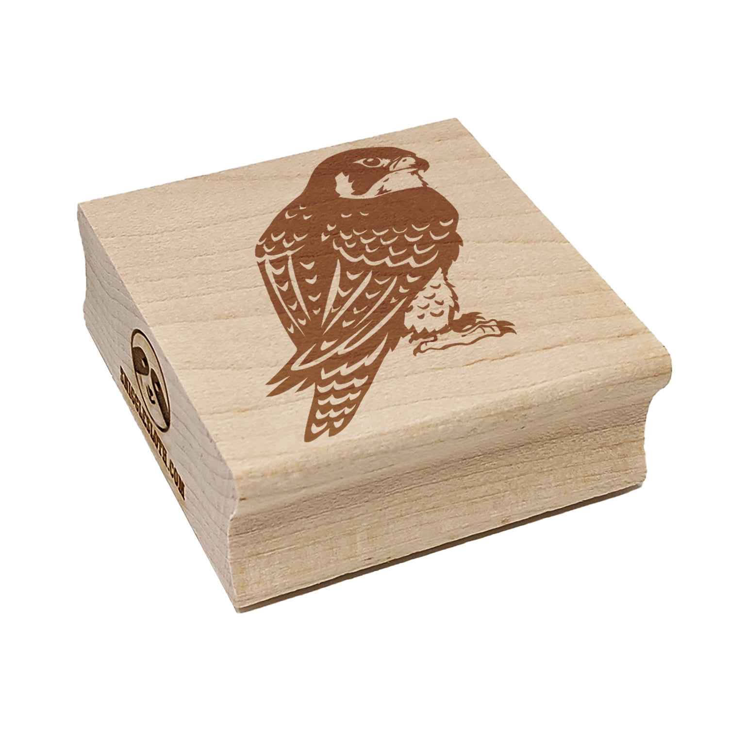 Peregrine Falcon Bird of Prey Raptor Square Rubber Stamp Stamping ...