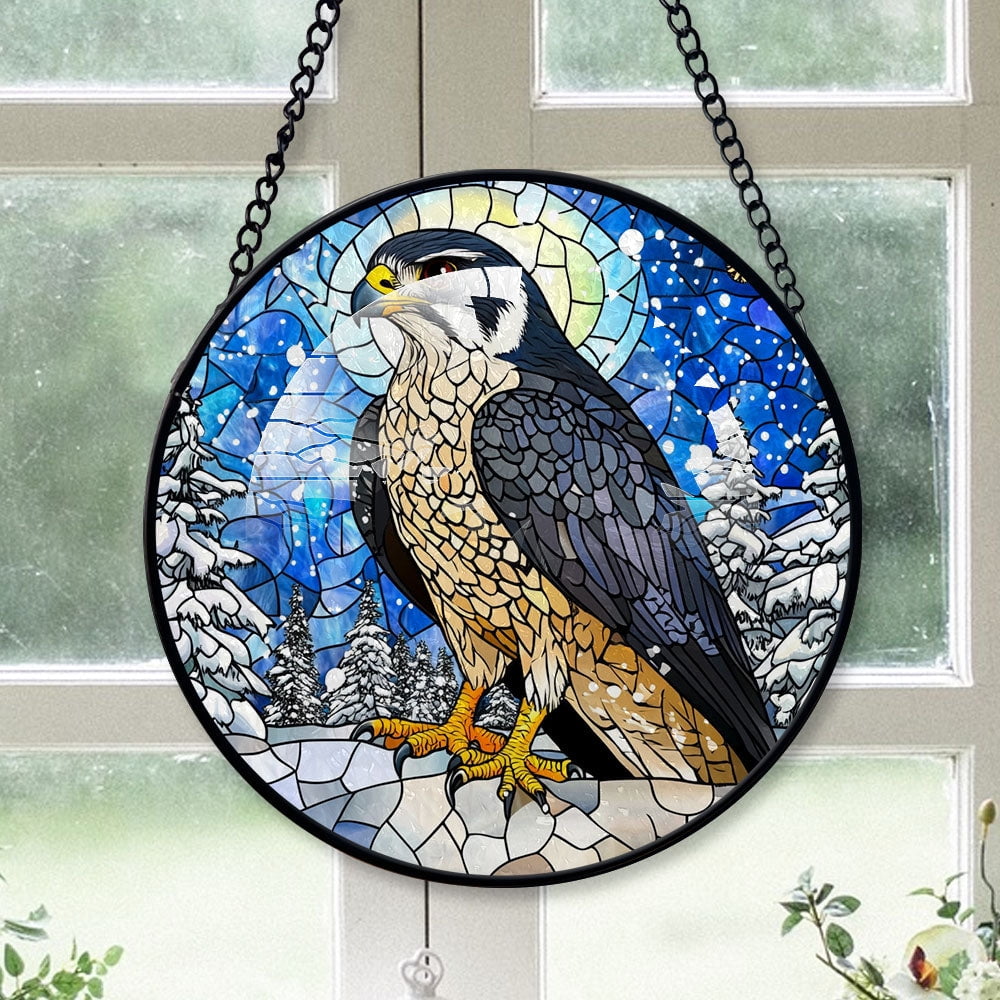 Peregrine Falcon Ornament Christmas 2025, Peregrine Falcon Stained ...
