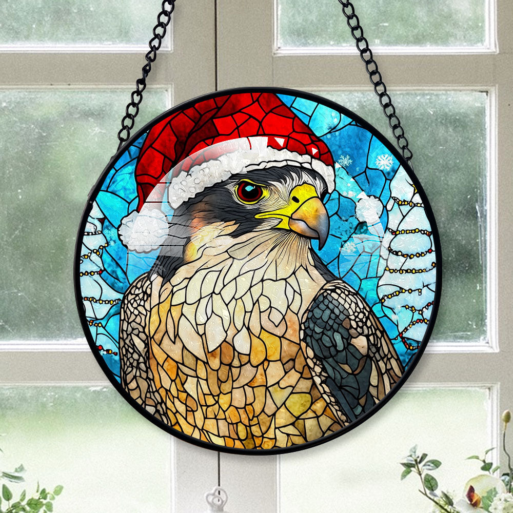 Peregrine Falcon Ornament Christmas 2025, Peregrine Falcon Stained ...