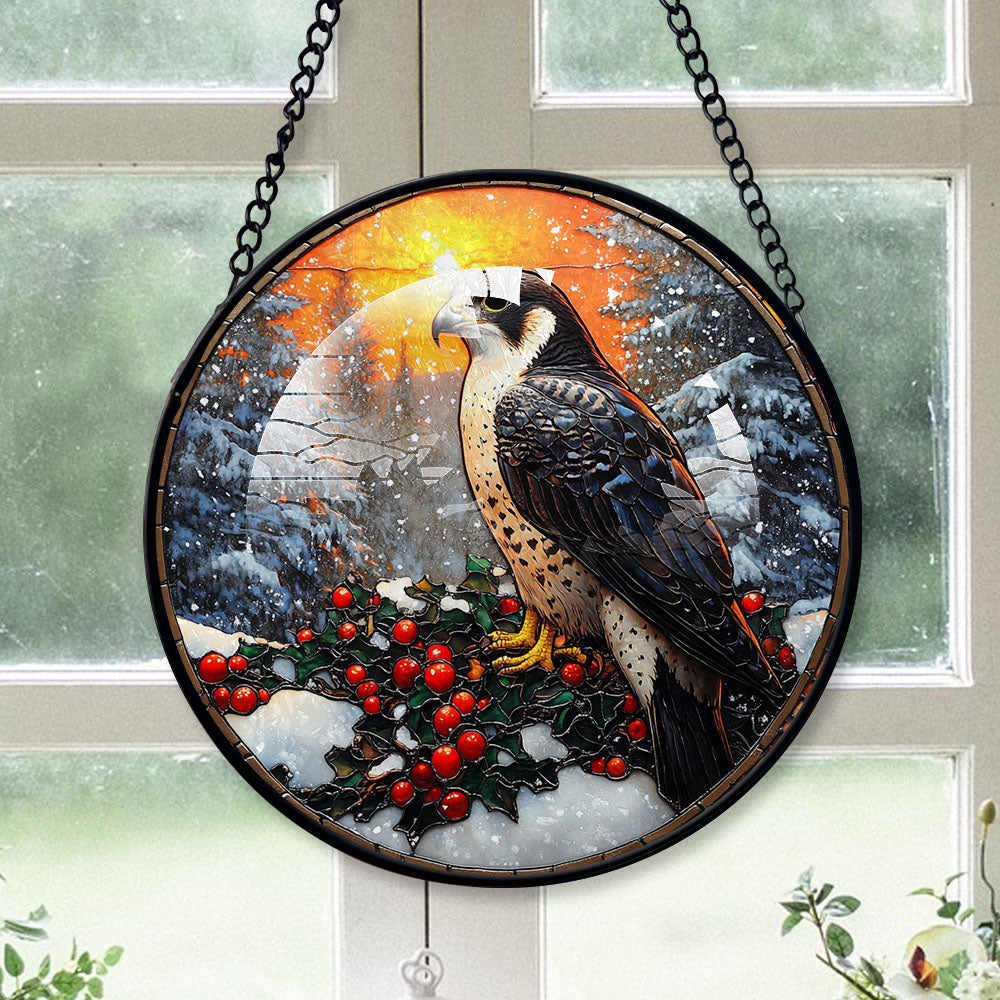 Peregrine Falcon Ornament Christmas 2025, Peregrine Falcon Stained ...